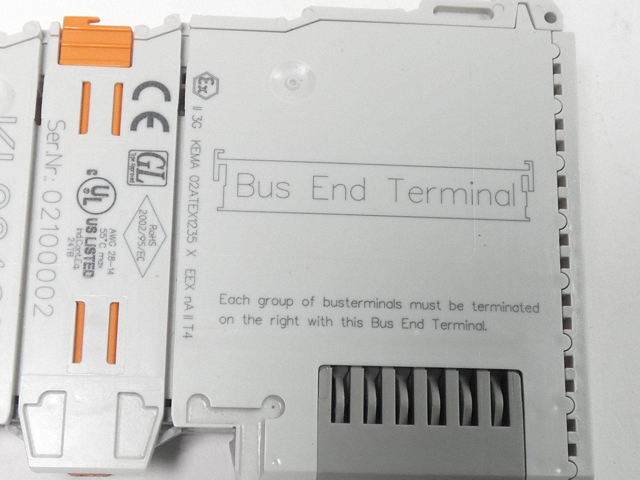 *Lot of 2* Beckhoff KL9010 Bus End Terminal – GPM Surplus