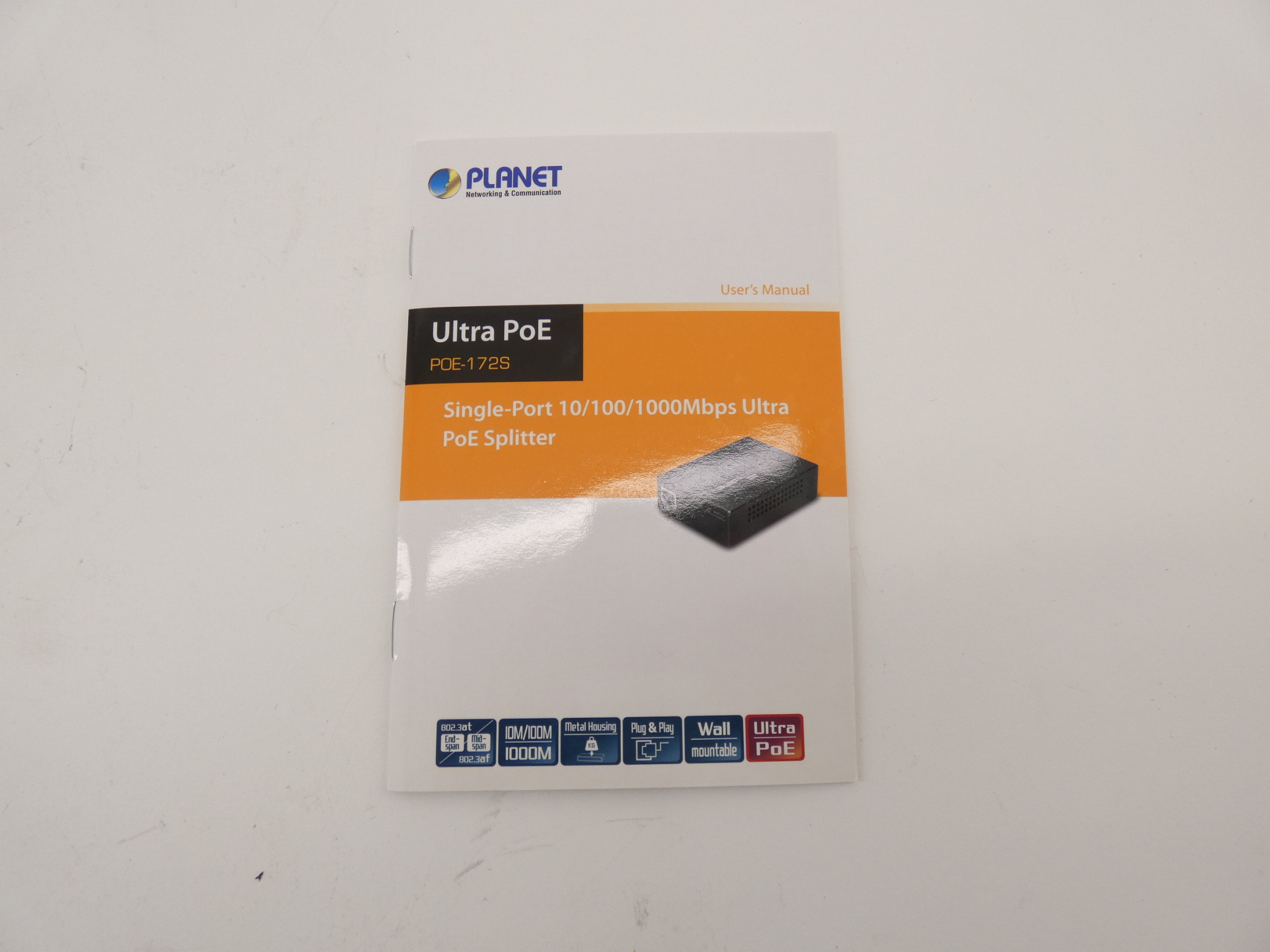 Planet POE-172S 10/100/1000Mbps Single-Port Ultra PoE Splitter 24V ...