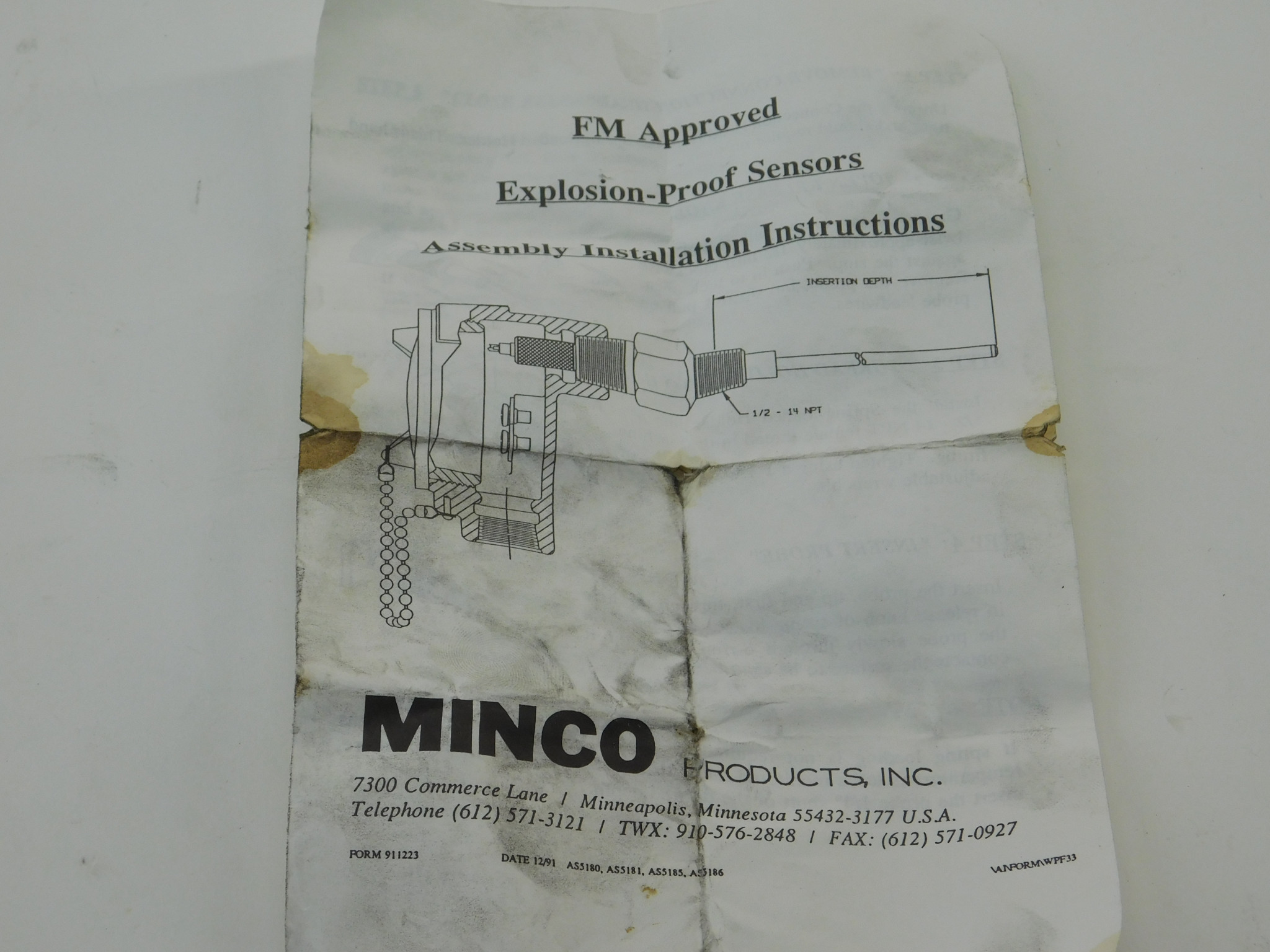 Minco CH107P3T0 Connection Head Explosion Proof Sensor – GPM Surplus