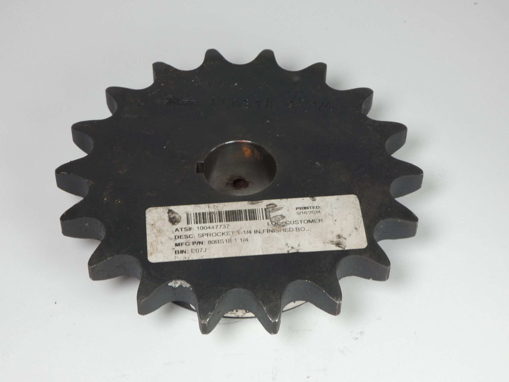 Martin 80BS18 Roller Chain Sprocket 1-1/4″ Bore 18-Teeth – GPM Surplus