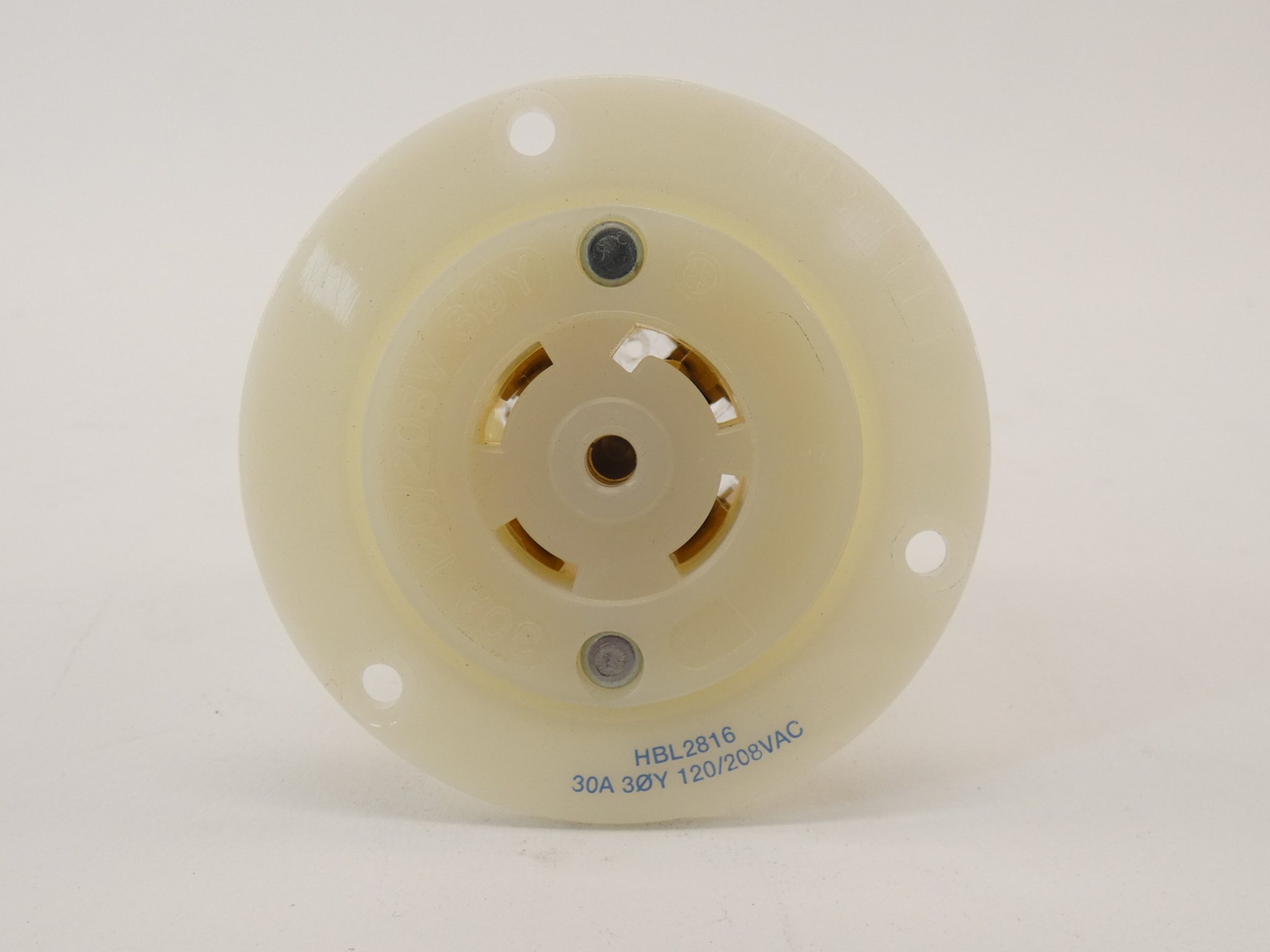Hubbell HBL2816 Flanged Receptacle 30A 120/208VAC Insulgrip HBL Twist ...
