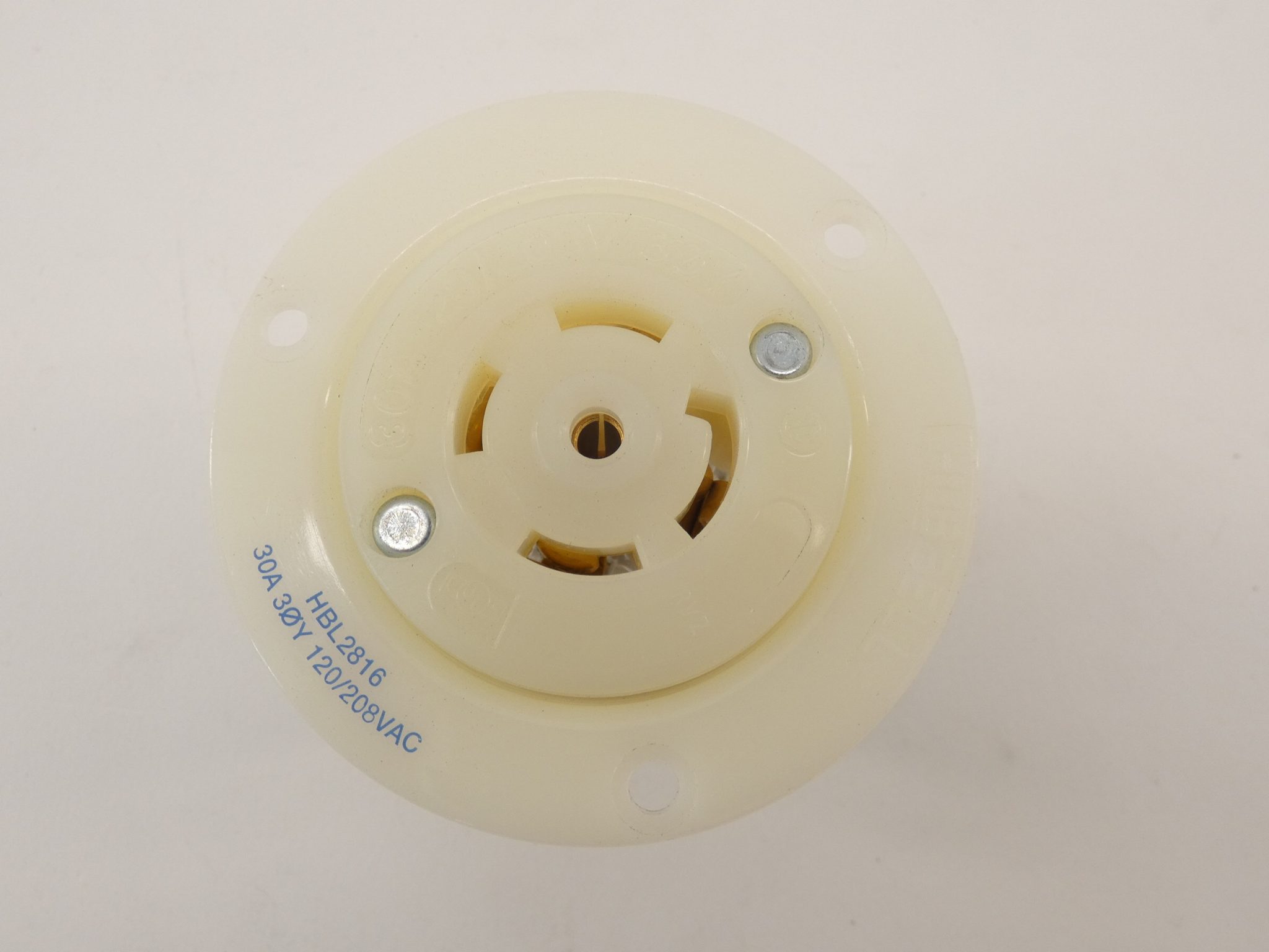 Hubbell HBL2816 Flanged Receptacle 30A 120/208VAC Insulgrip HBL Twist ...