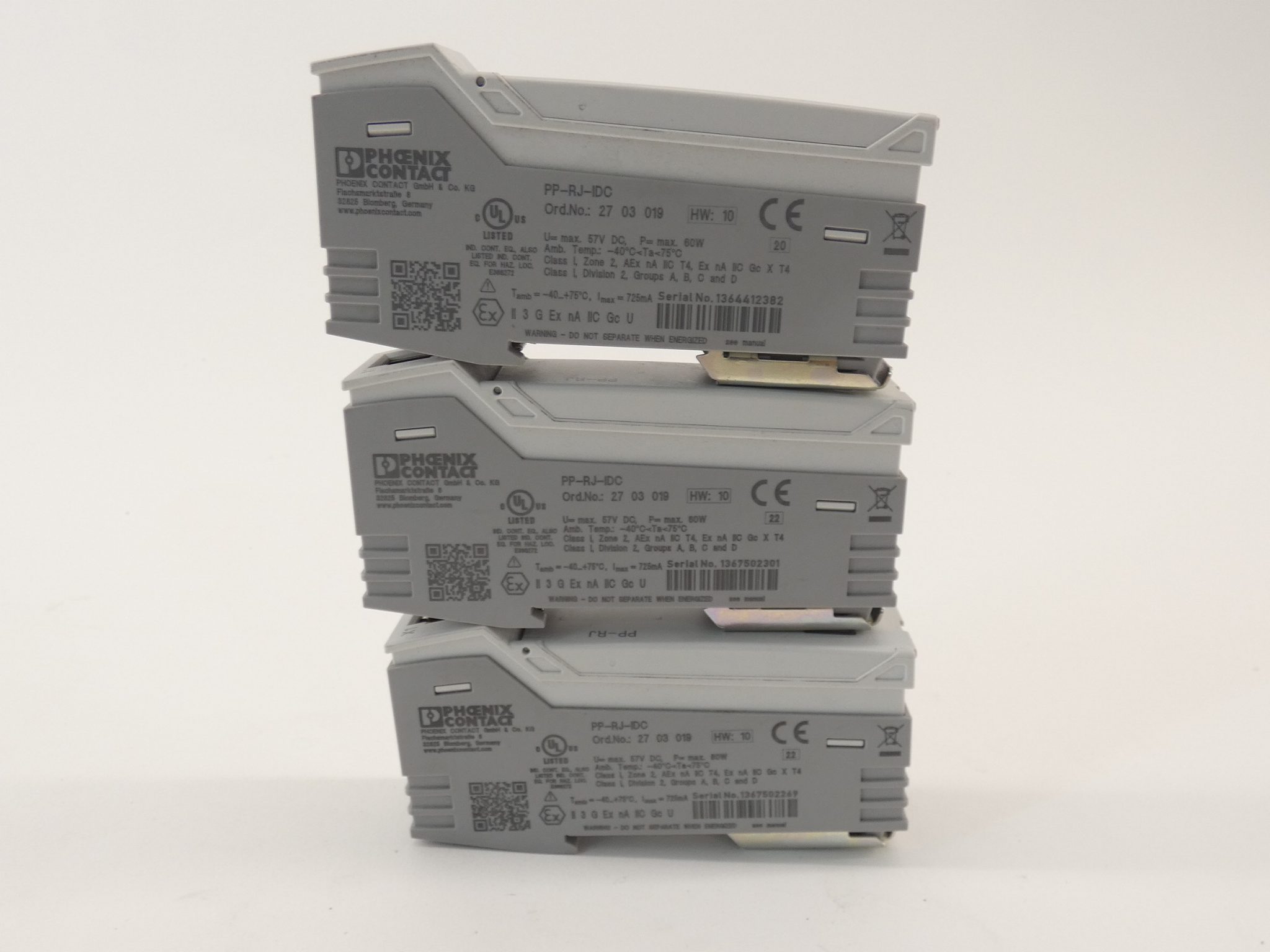 *Lot of 3* Phoenix Contact PP-RJ-IDC Patch Panel 2703019 – GPM Surplus