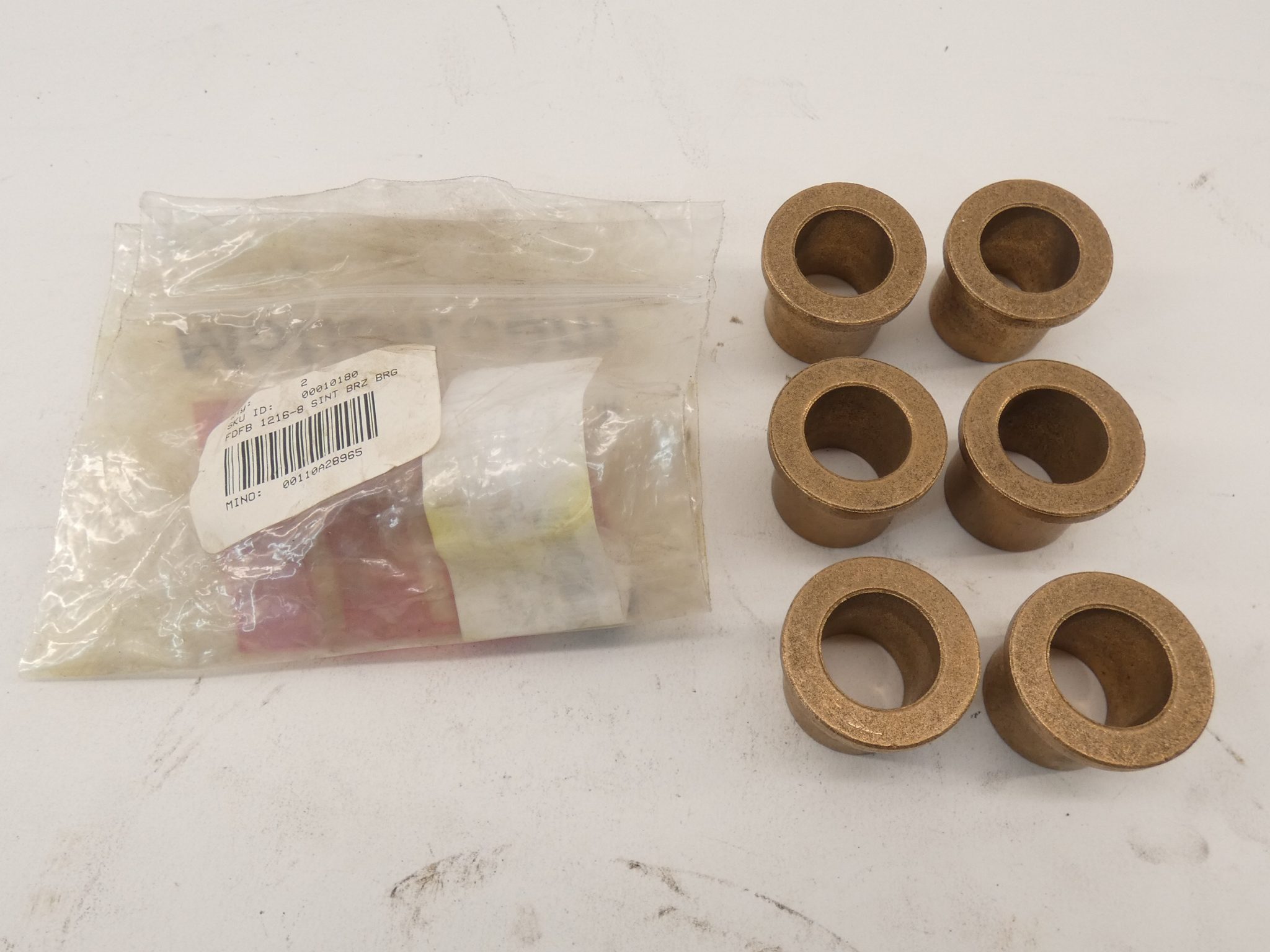 *Lot of 6* FDFB 1216-8 Sintered Bronze Flanged Sleeve Bearing 3/4″ Bore ...