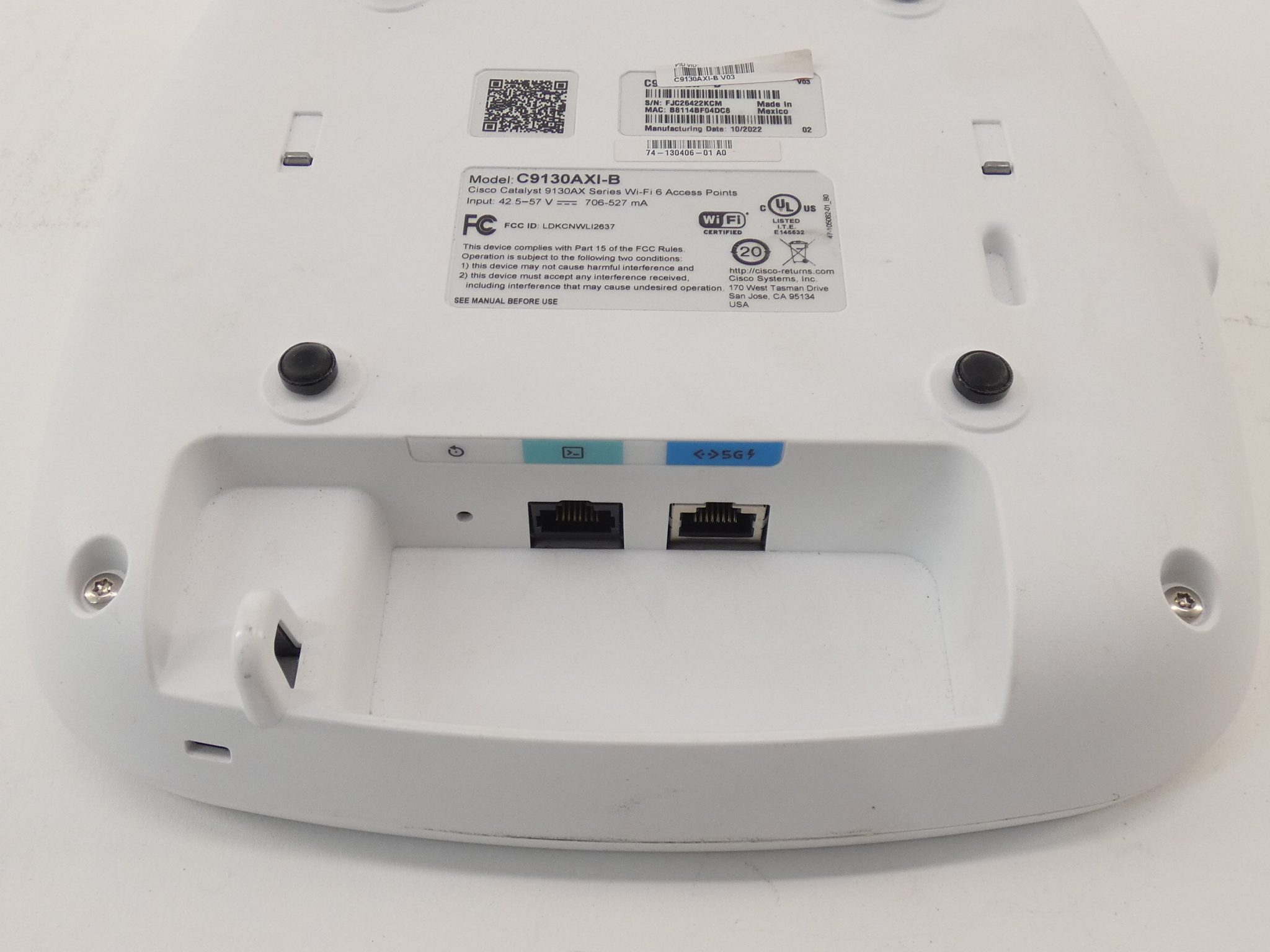 Cisco Catalyst C9130AXI-B 9130AX Series Wireless Access Point 42.5-57V ...