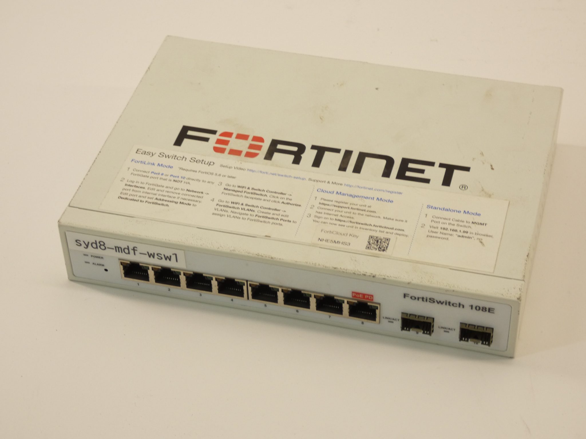 Fortinet FS-108E Ethernet Switch FortiSwitch 100-240V – GPM Surplus