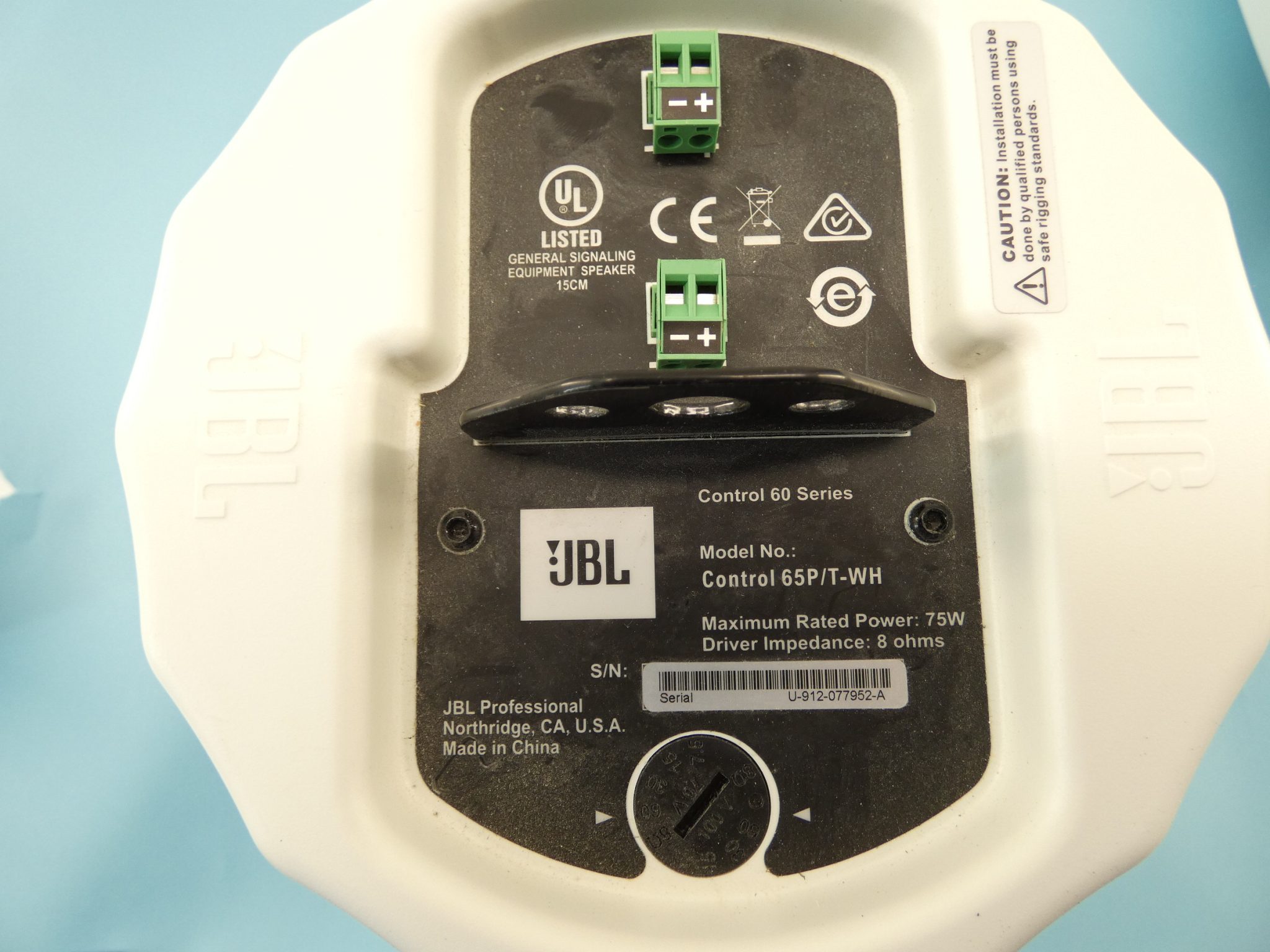 *Pair* JBL Control 65P/T-WH White Pendant Loudspeaker Control 60 Series ...