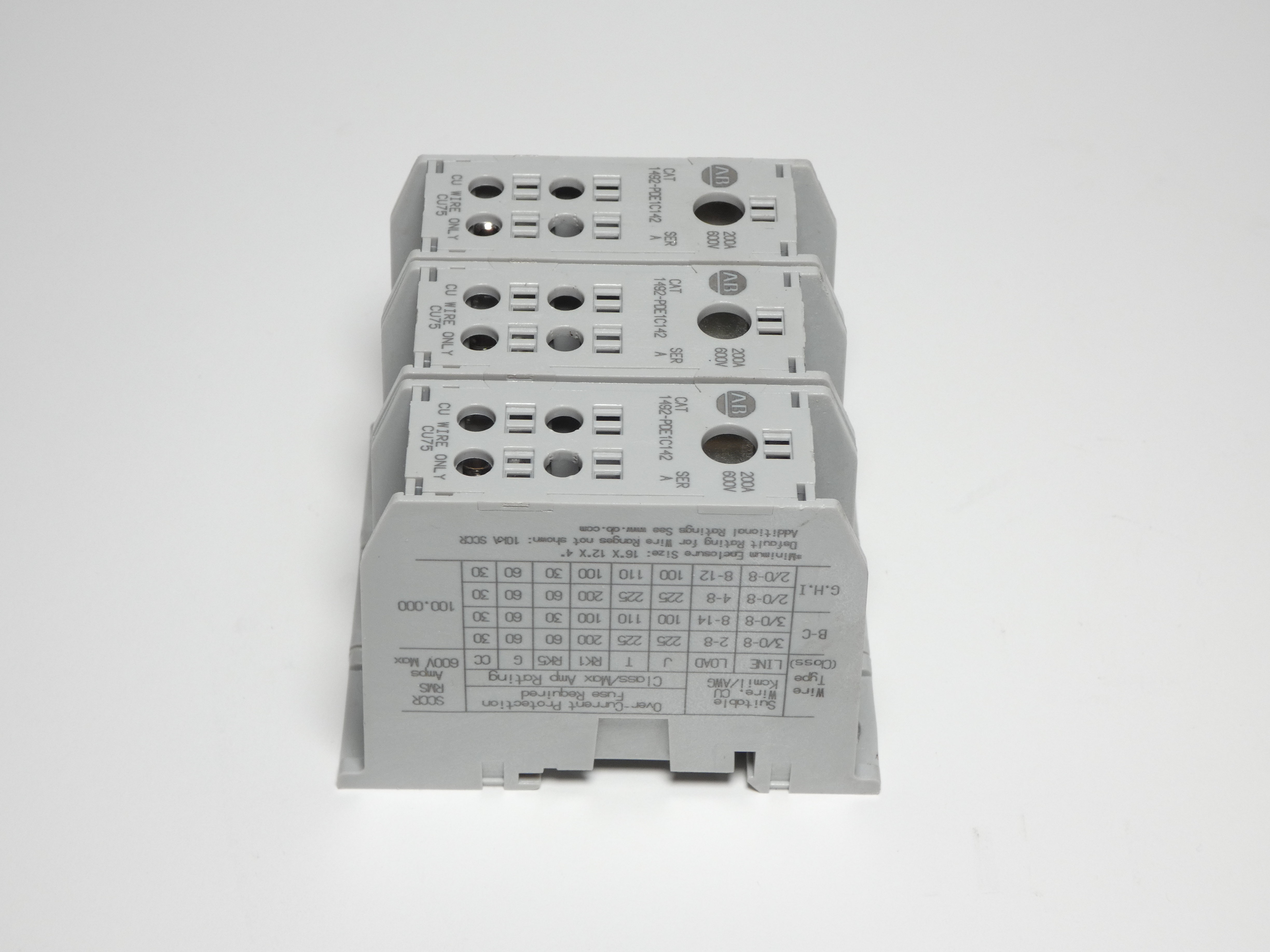 Allen-Bradley 1492-PDE1C142 Power Distribution Block 200A 600V – GPM ...