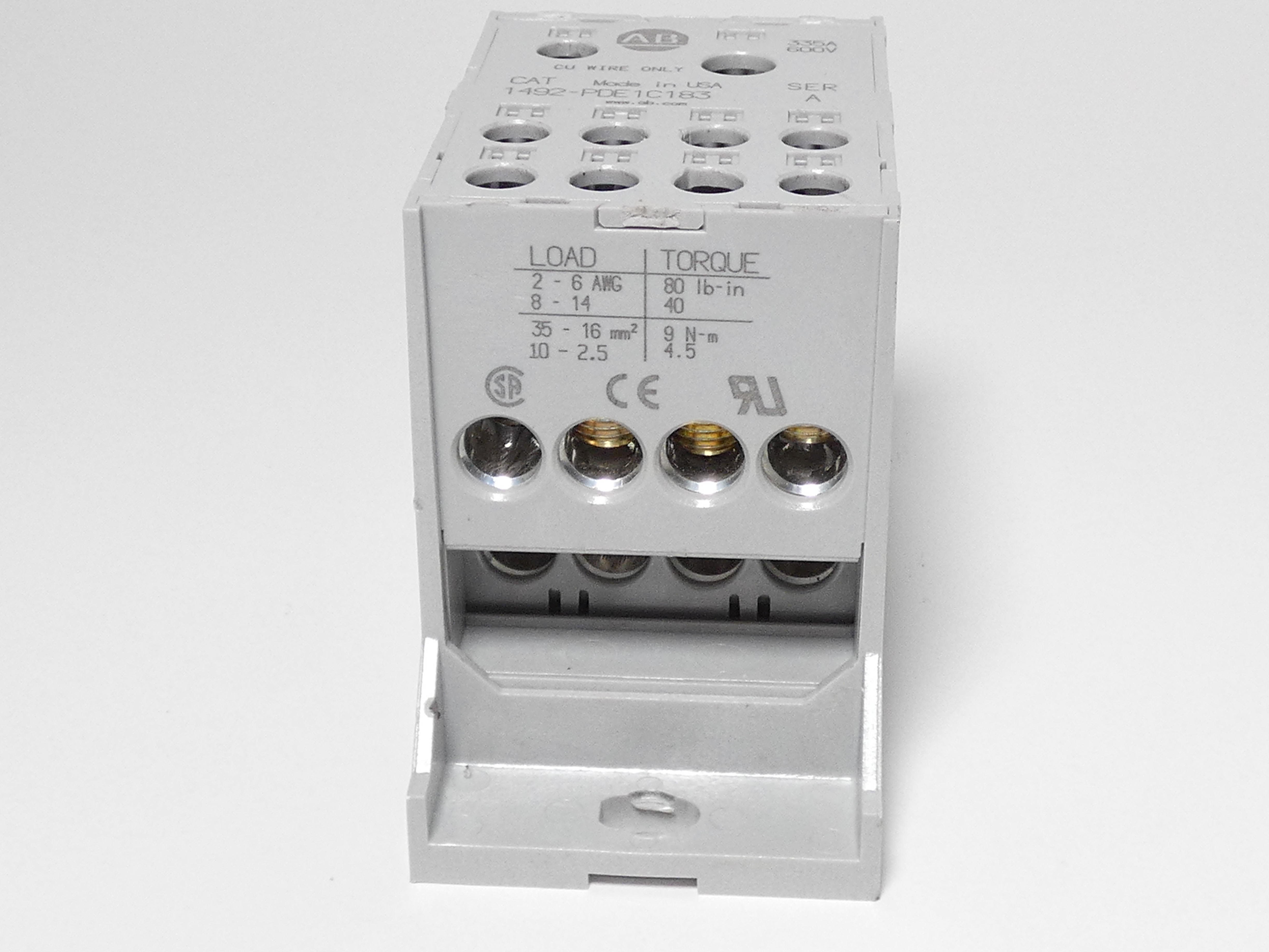 Allen-Bradley 1492-PDE1C183 Power Distribution Block 335A 600V – GPM ...