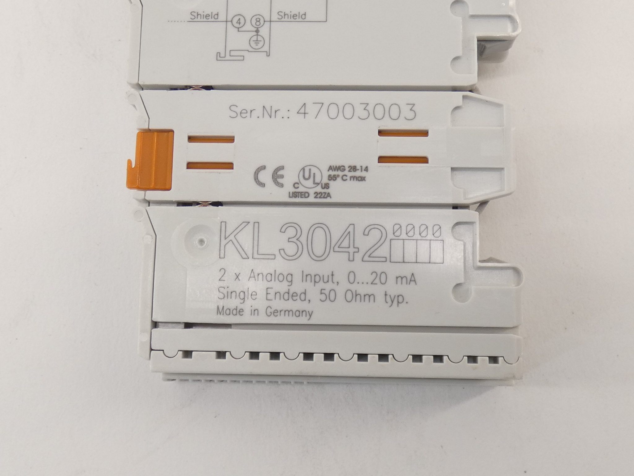 Beckhoff KL3042 2x Analog Input Analog Input Module 50 Ohm – GPM Surplus