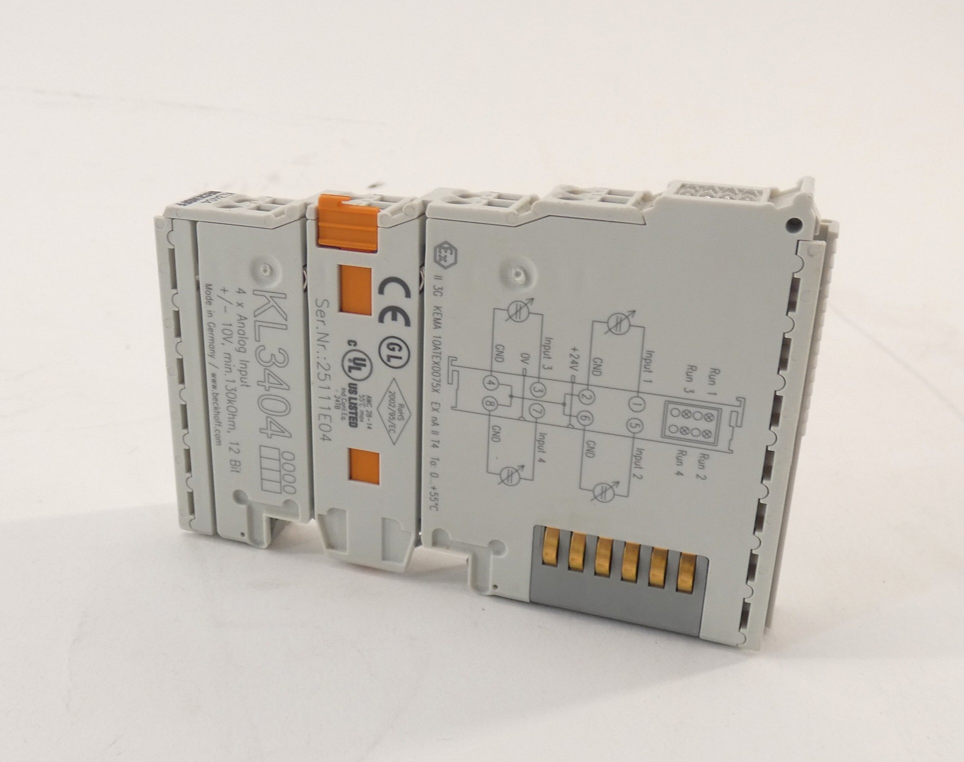 Beckhoff KL3404 4x Analog Input Module – GPM Surplus