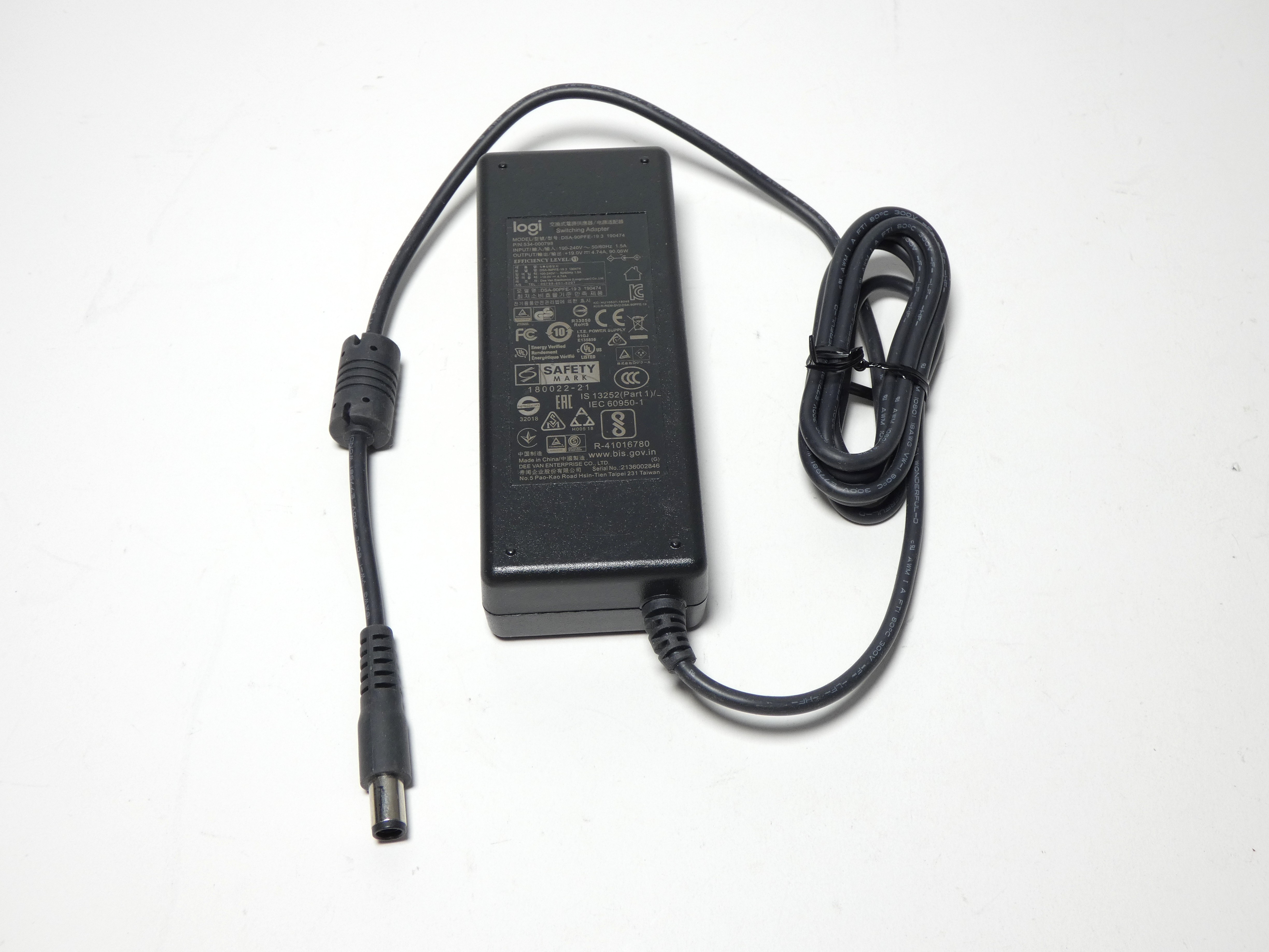 Logi DSA-90PFE-19 3 190474 AC Switch Adapter 100-240V – GPM Surplus