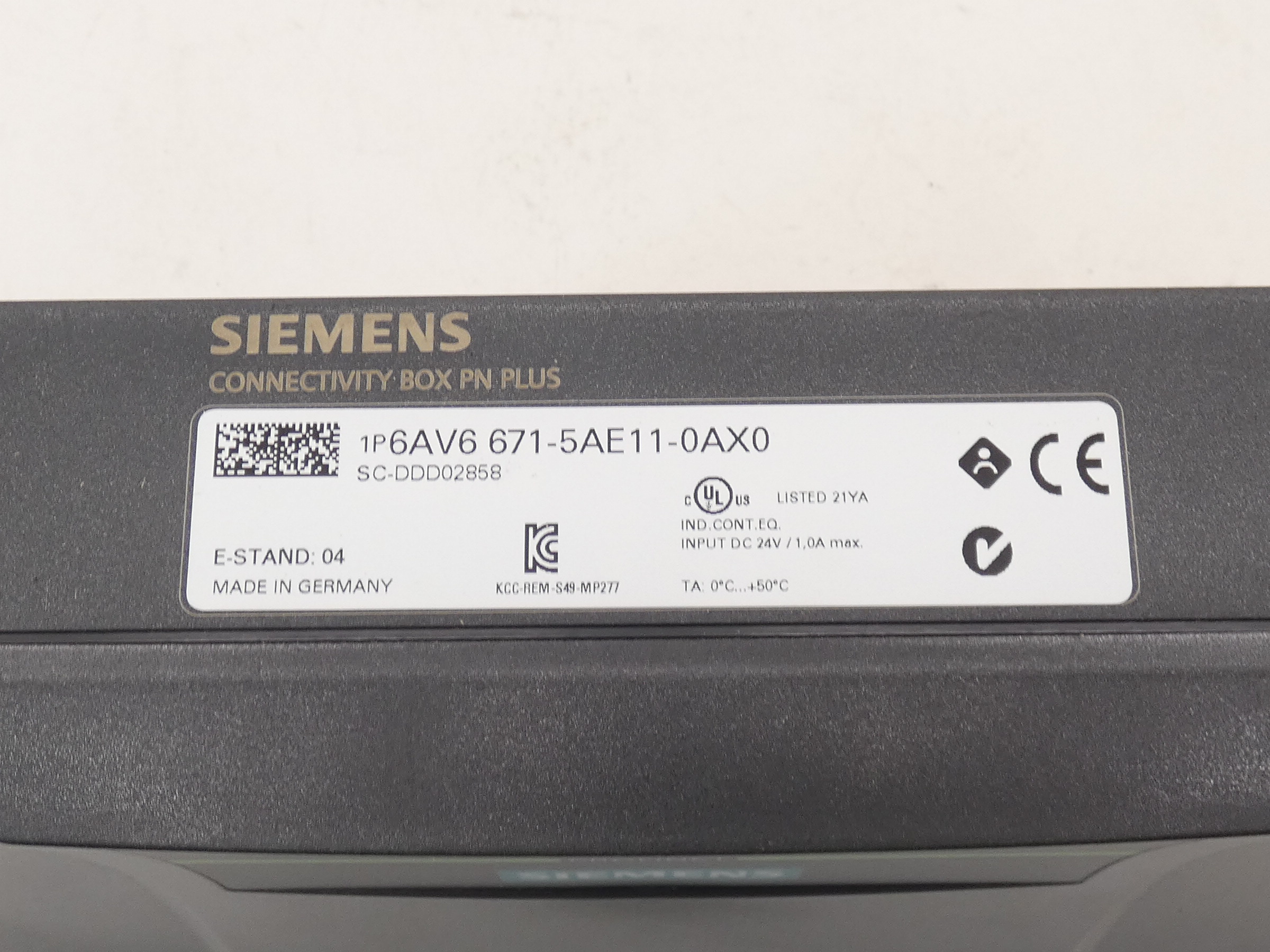 Siemens 6AV6 671-5AE11-0AX0 Simatic Mobile Panel 277 Connection Box 24V ...