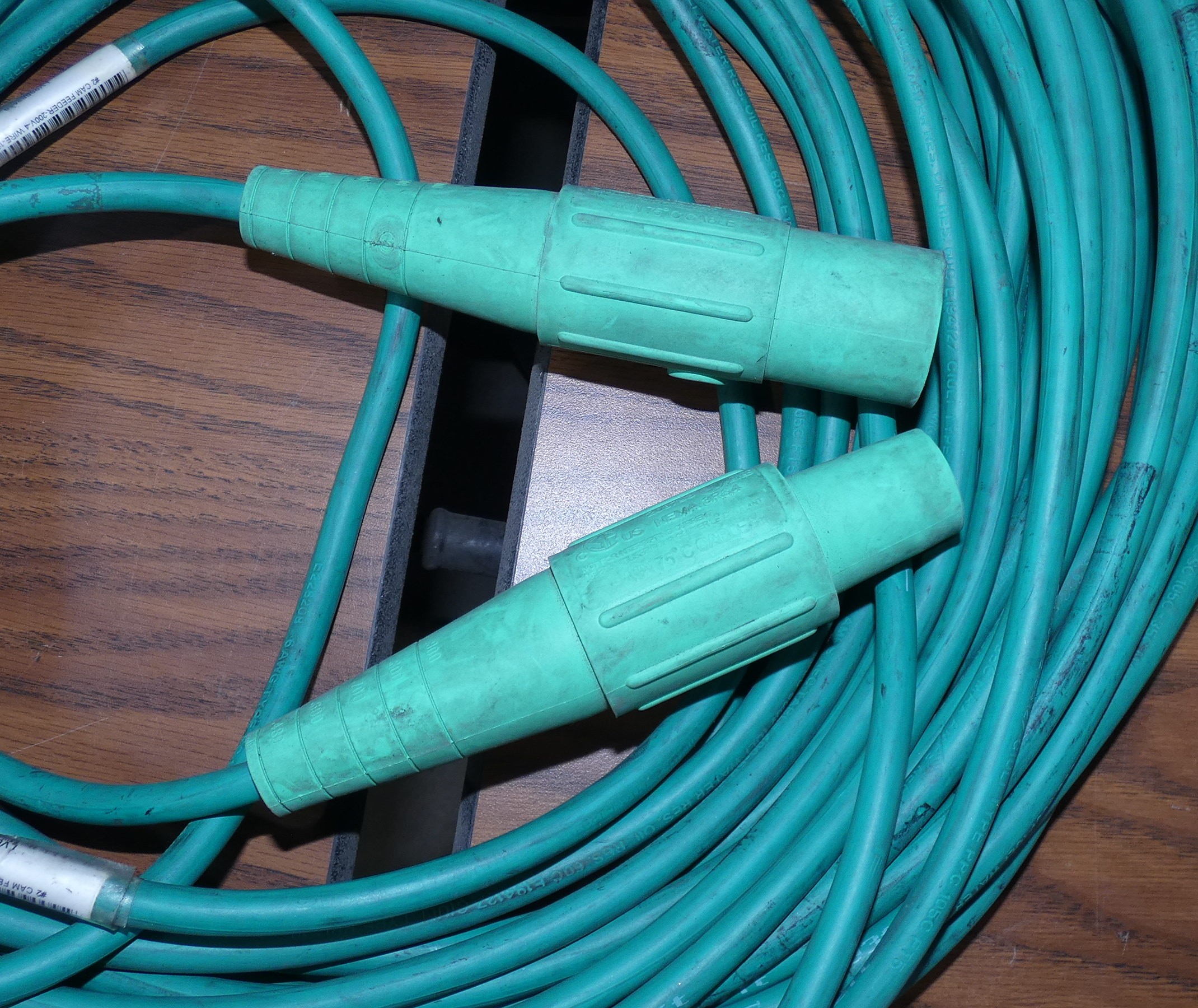 2-Wire 100′ Banded Cam Feeder Cable 400A 600V Green CLS Series Advanced ...