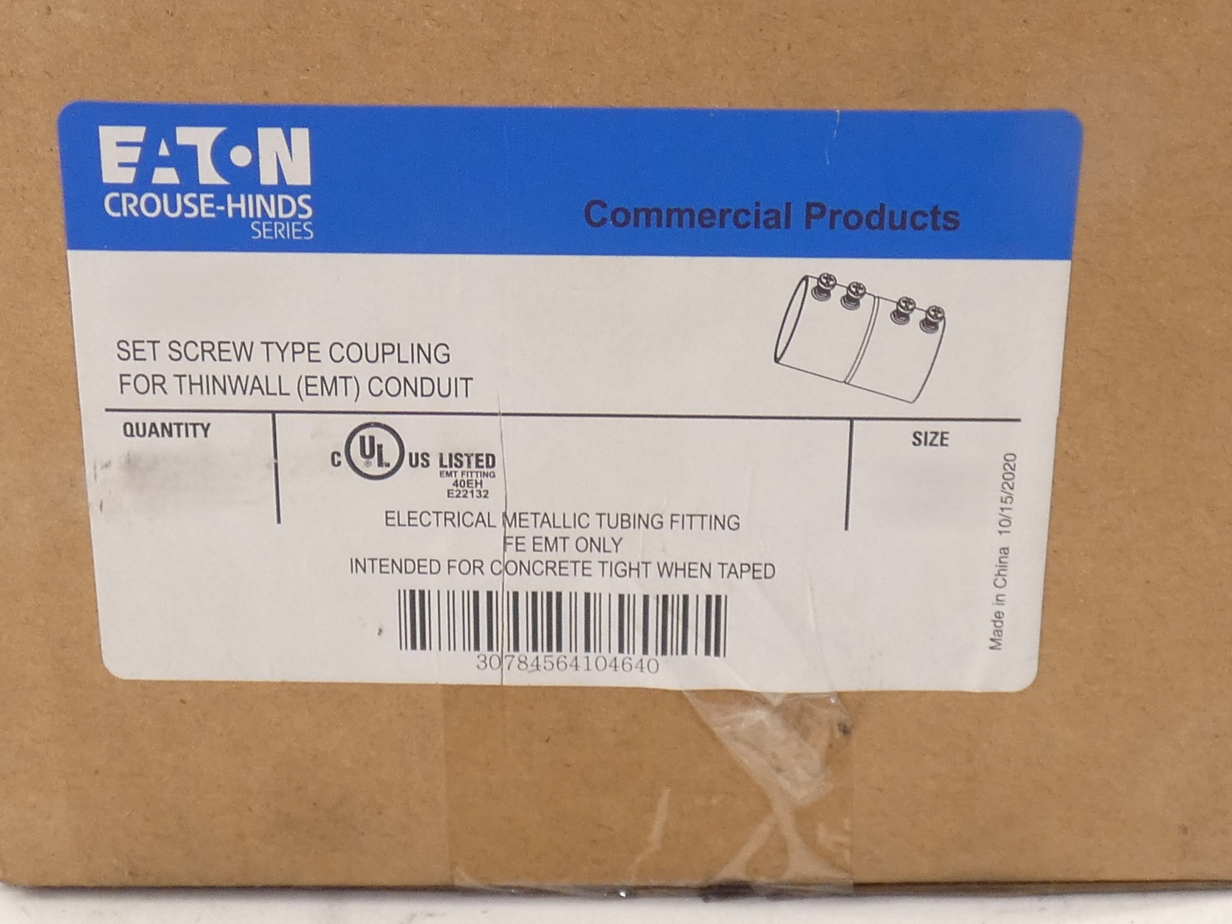 *Box of 25* Eaton Crouse-Hinds Set Screw Coupling 1-3/16″ Bore – GPM ...