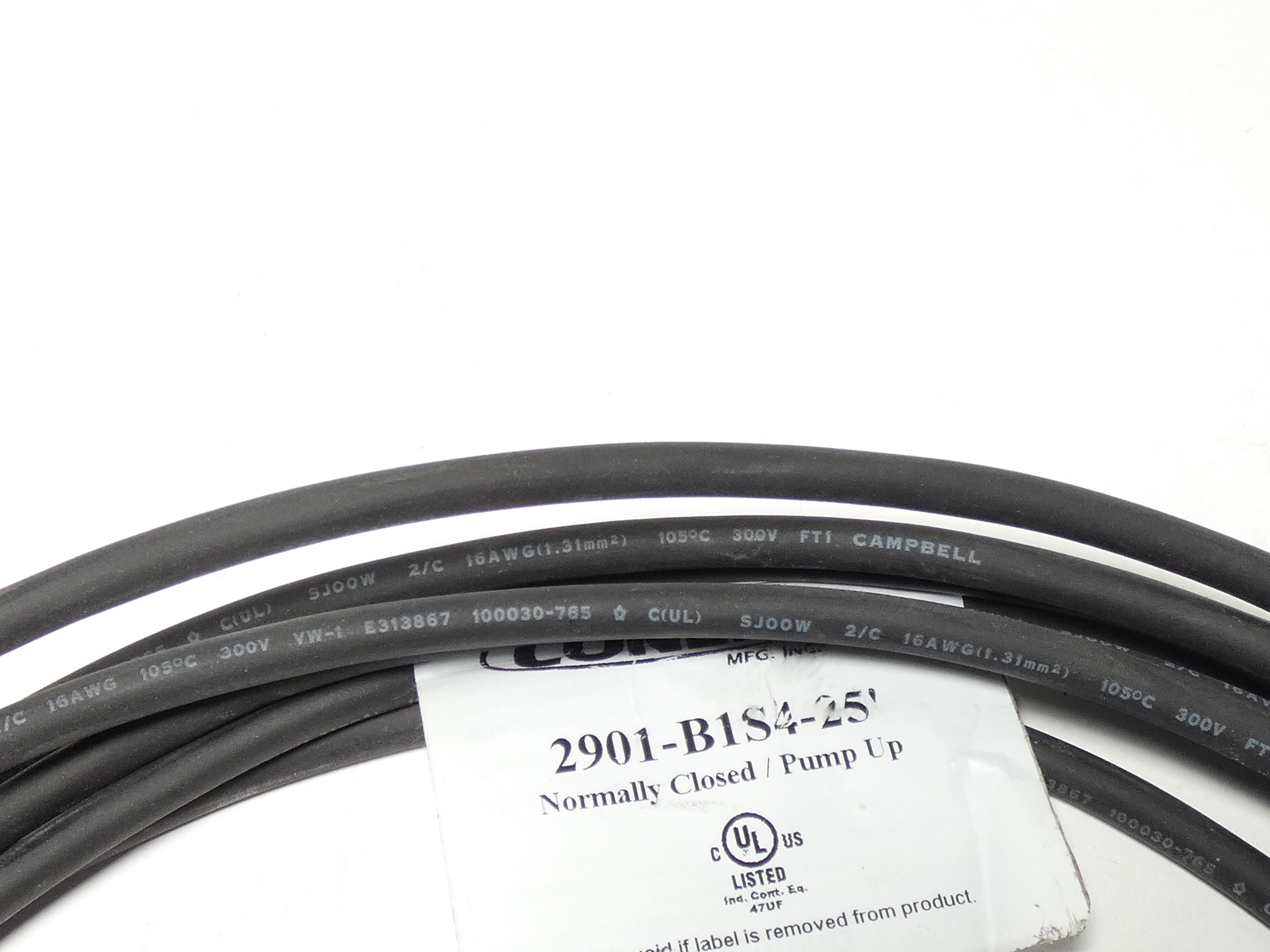 Conery 2901-B1S4-25 Mercury Pump Duty Float Switch MERCWA – GPM Surplus