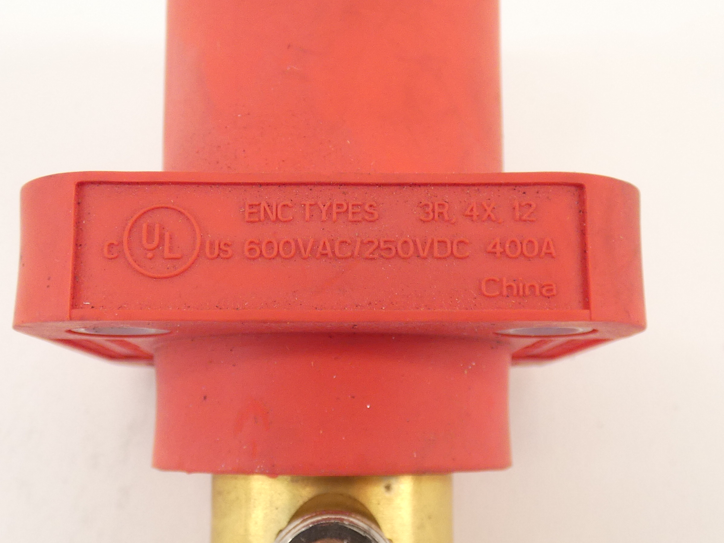 Hubbell Single Pole Red Male Receptacle 400A 600VAC/250VDC – GPM Surplus