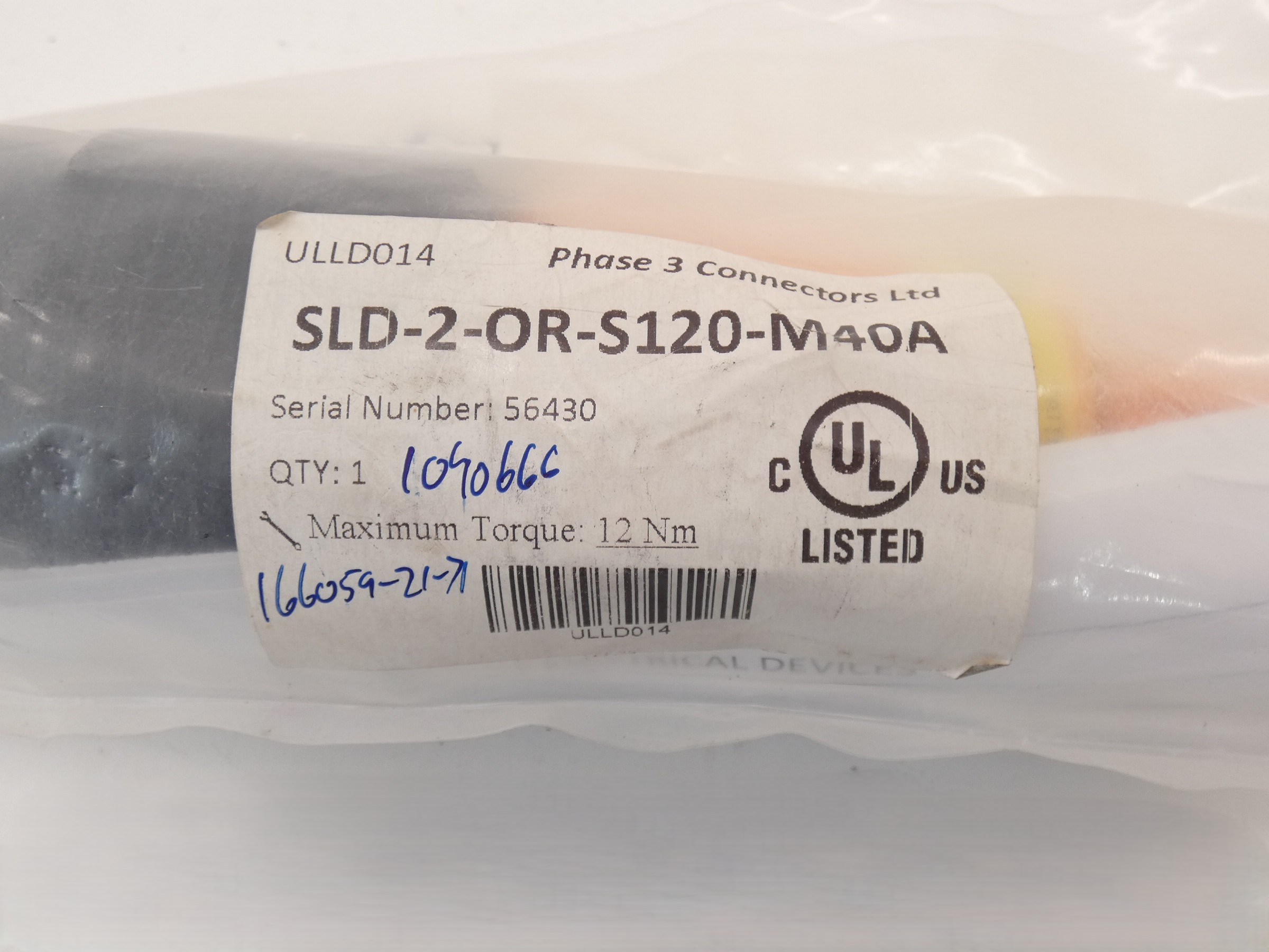 P3 Connectors SLD-2-OR-S120-M40A Powersafe L2 Connector Socket 455A ...