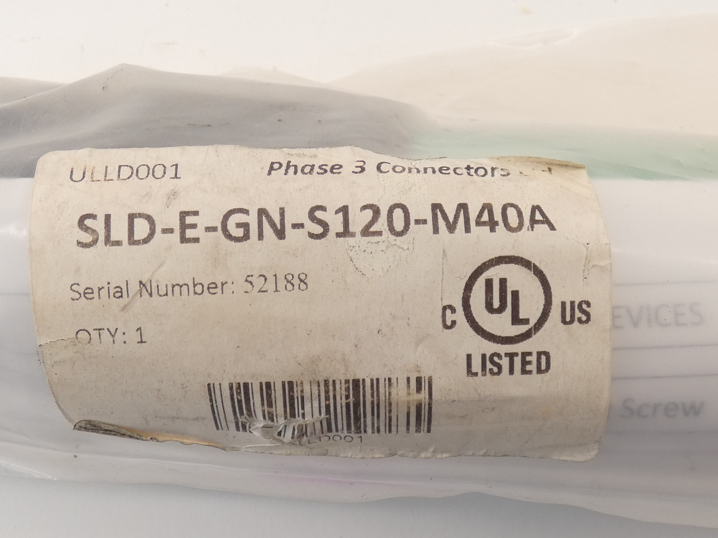 P3 Connectors SLD-E-GN-S120-M40A Powersafe Connector Socket 455A 600VAC ...