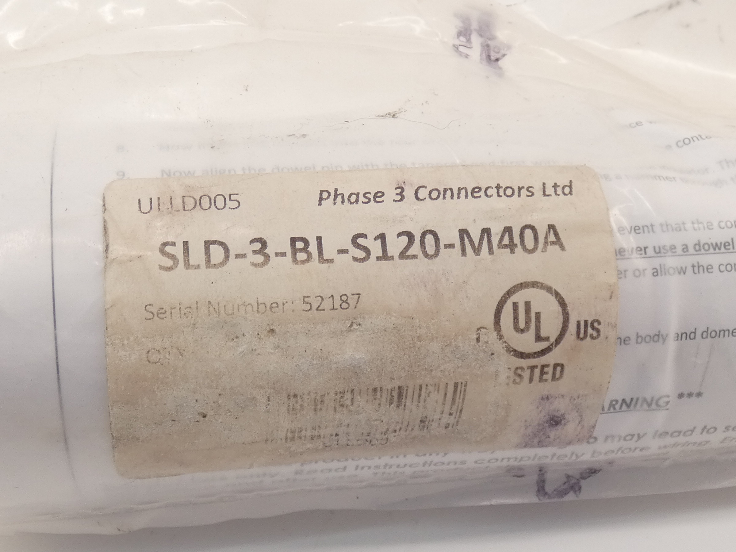 Phase 3 P3 Connectors SLD-3-BL-S120-M40A Powersafe Connector Socket ...