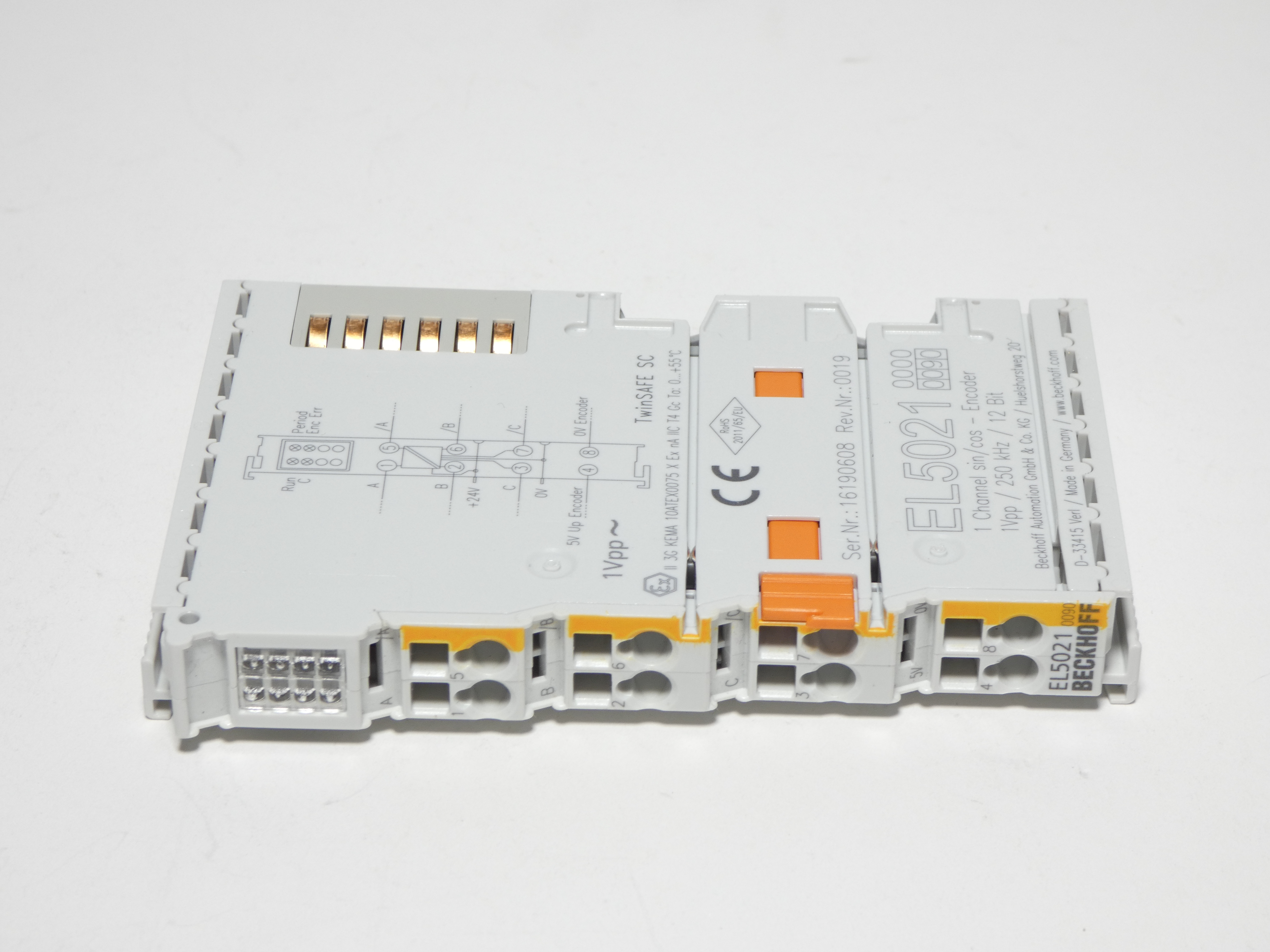 Beckhoff EL5021-0090 Encoder Module 1 Channel 250 kHz 12 Bit – GPM Surplus