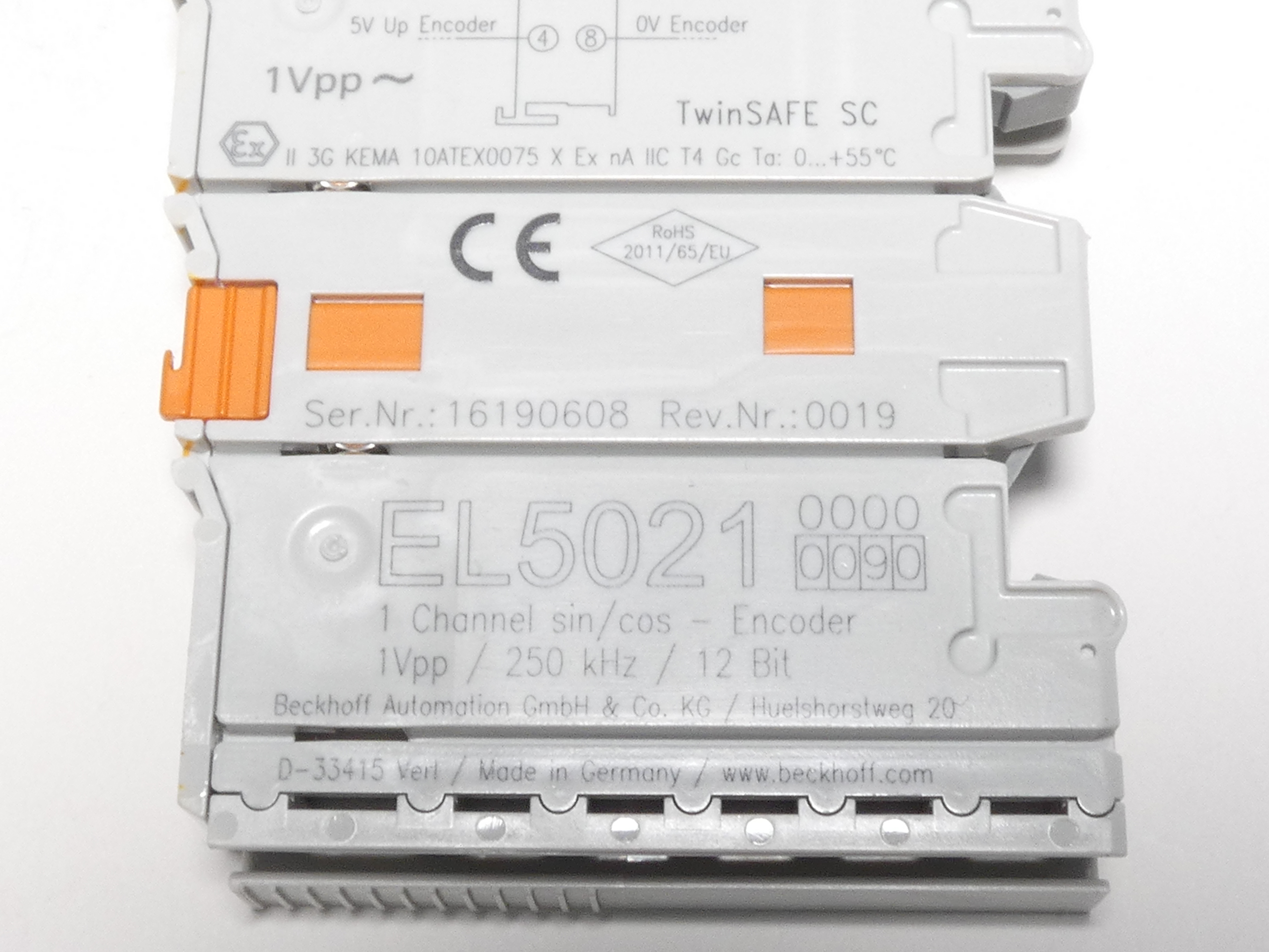 Beckhoff EL5021-0090 Encoder Module 1 Channel 250 kHz 12 Bit – GPM Surplus