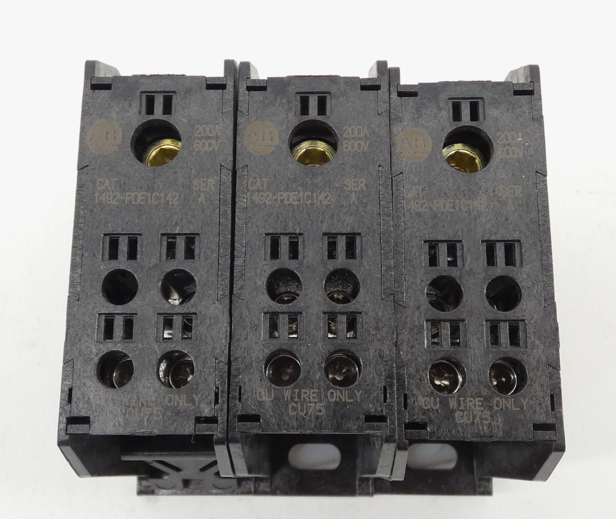 *Box of 3* Allen-Bradley 1492-PDE1C142 Ser. A Power Distribution Block ...