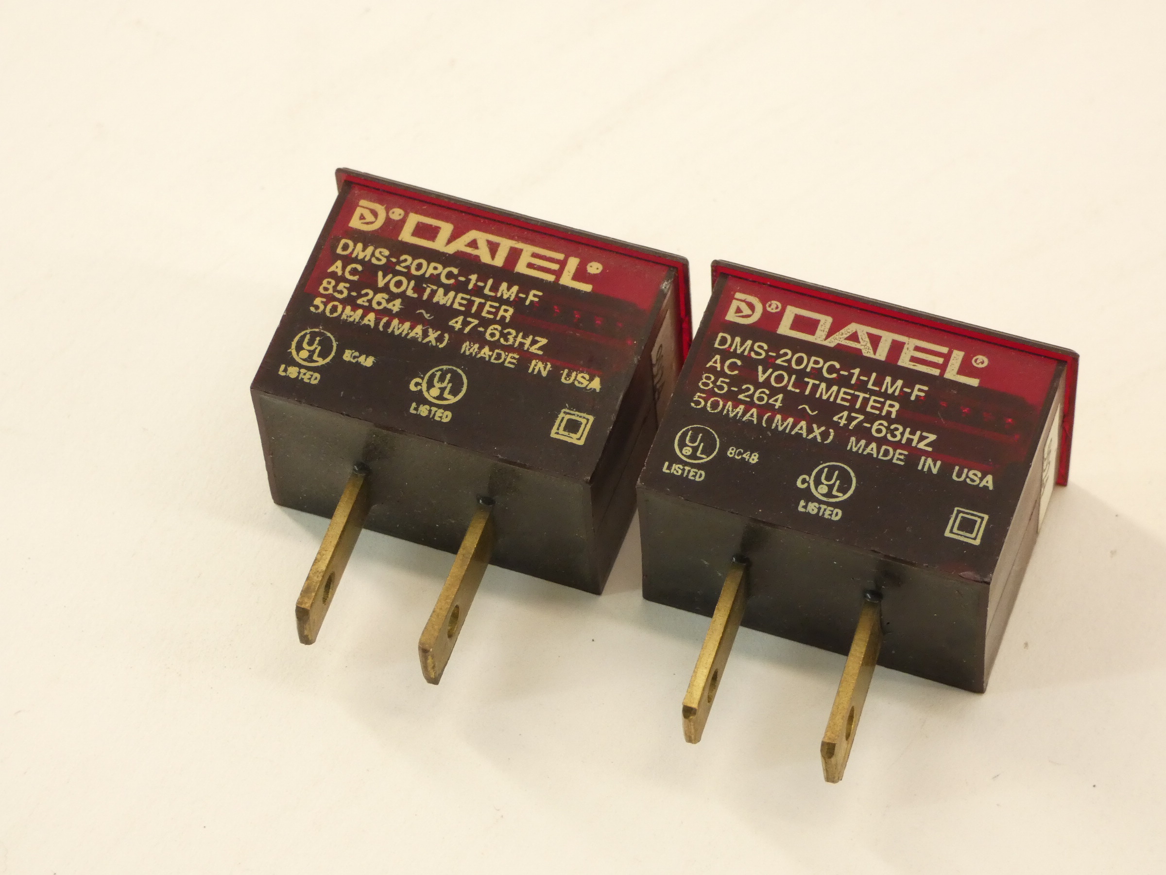 *Lot of 2* Datel DMS-20PC-1-LM-F AC Voltmeter Digital Panel Meter 85 ...