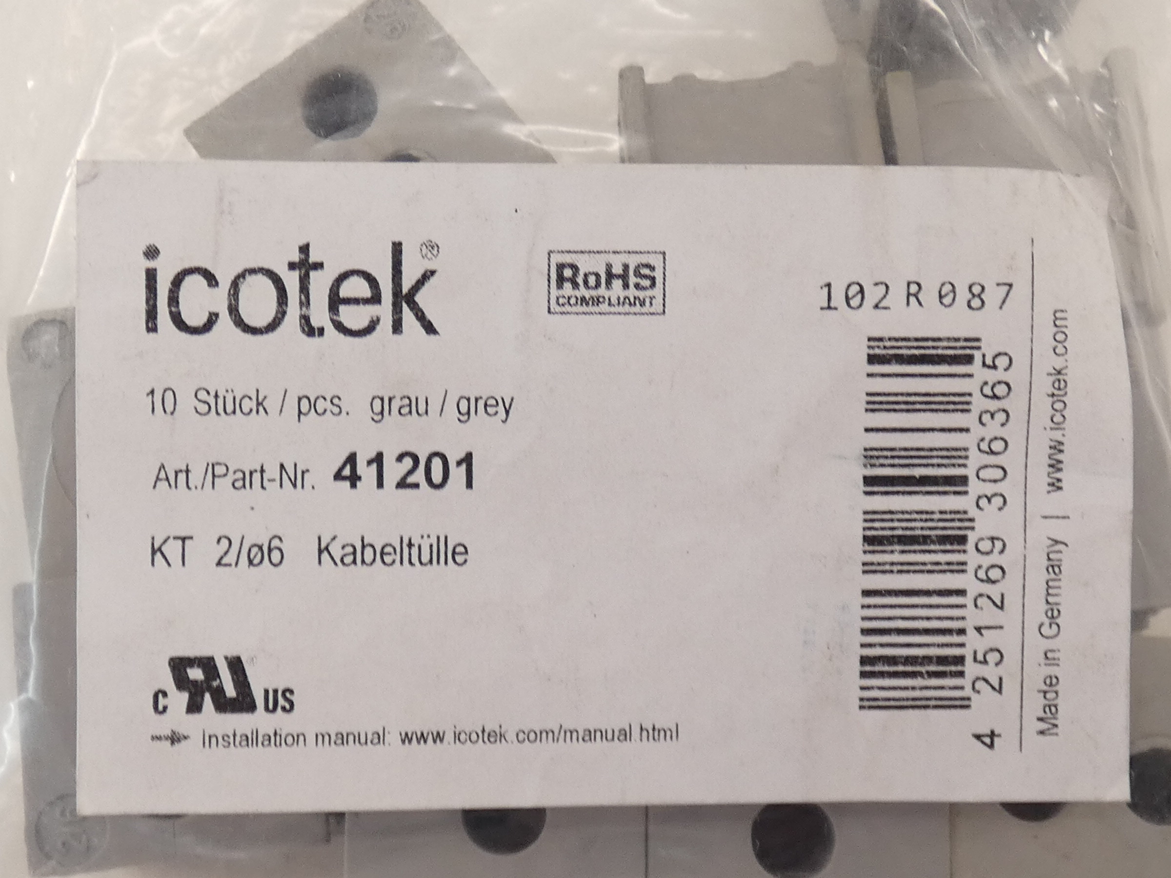 *Lot of 23* Icotek 41201 Small Split Cable Grommet – GPM Surplus