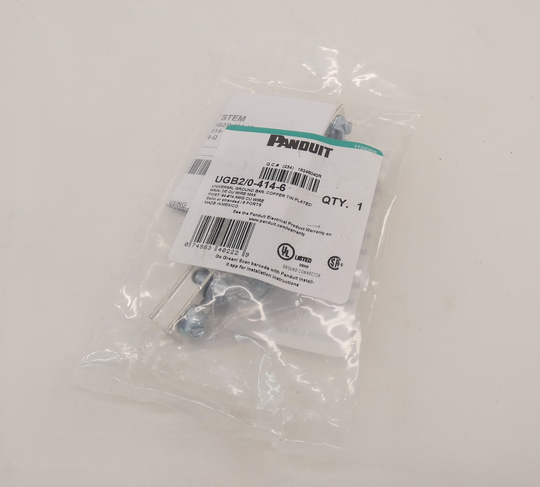 Panduit UGB2/0-414-6 Grounding Bar Kit – GPM Surplus