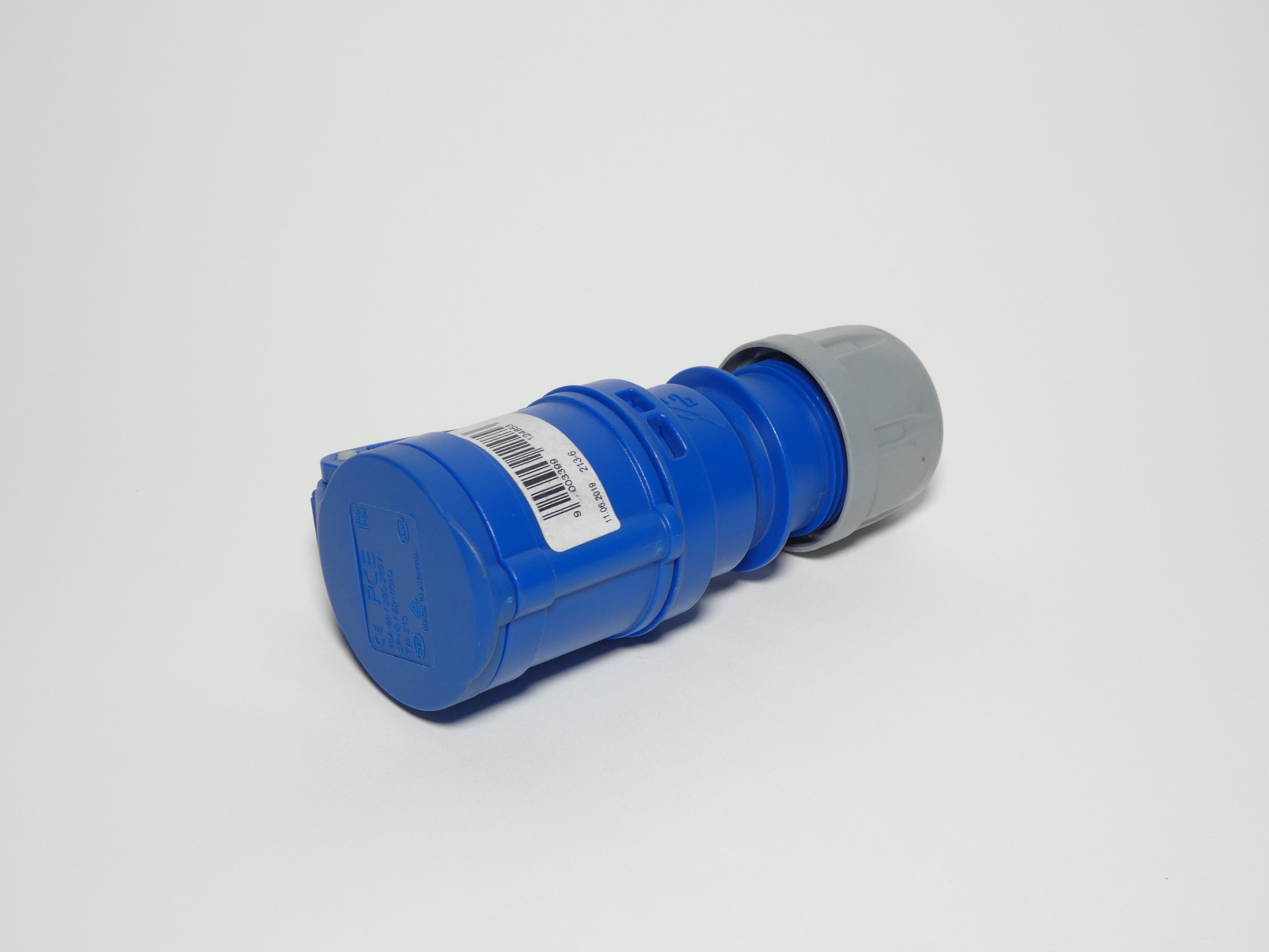 PCE 213 Pin & Sleeve Connector Plug 16A-6h 200-250V IP44/54 – GPM Surplus