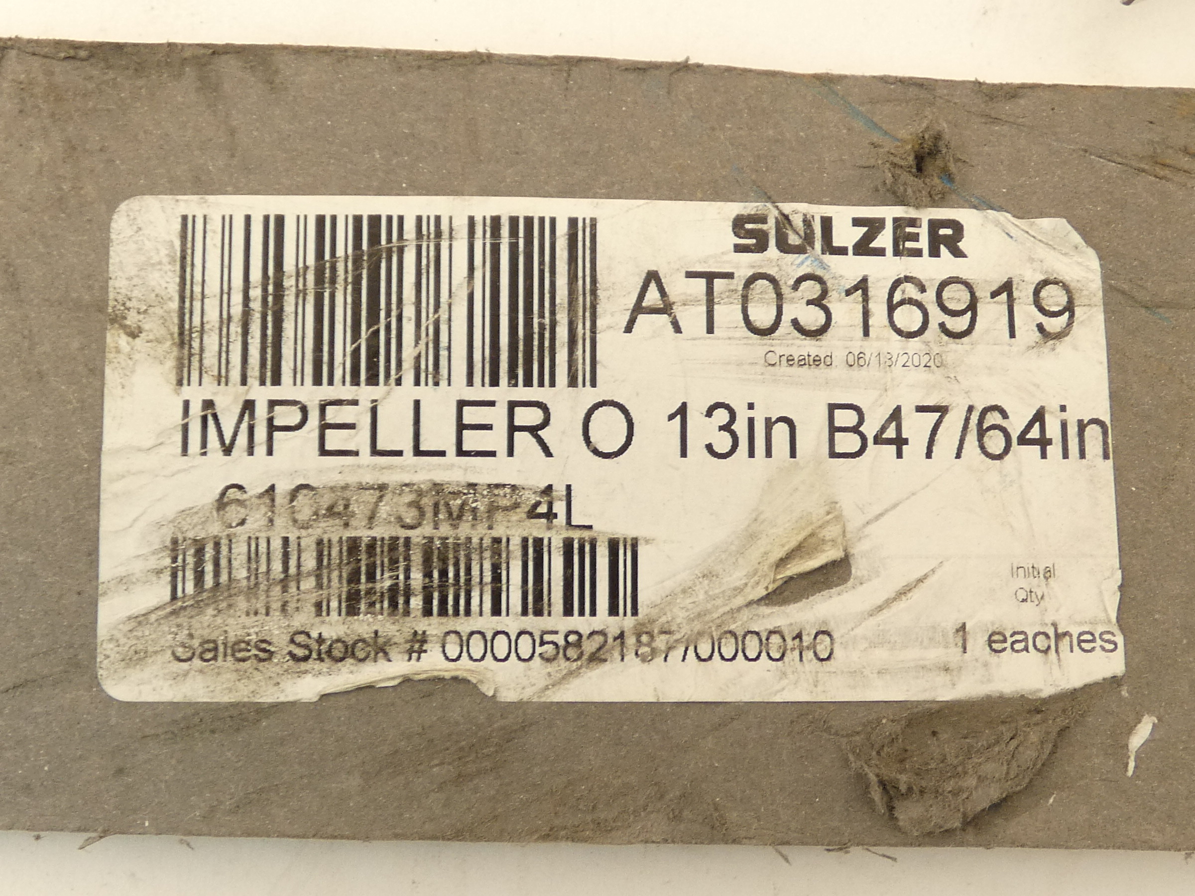 Sulzer 610473MP4L 13″ Open Impeller – GPM Surplus