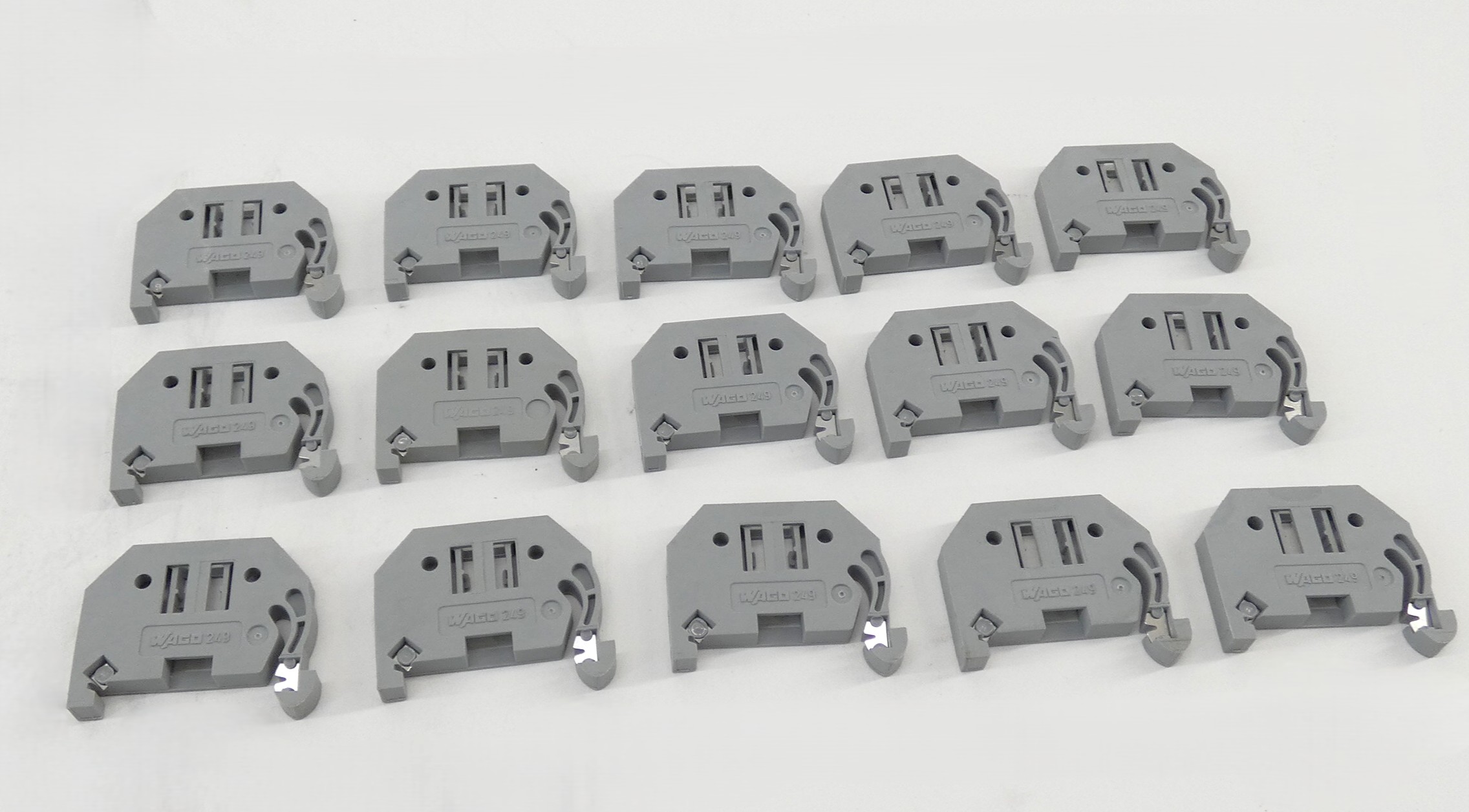 *Lot of 15* Wago 249-116 Screwless Terminal End Block – GPM Surplus