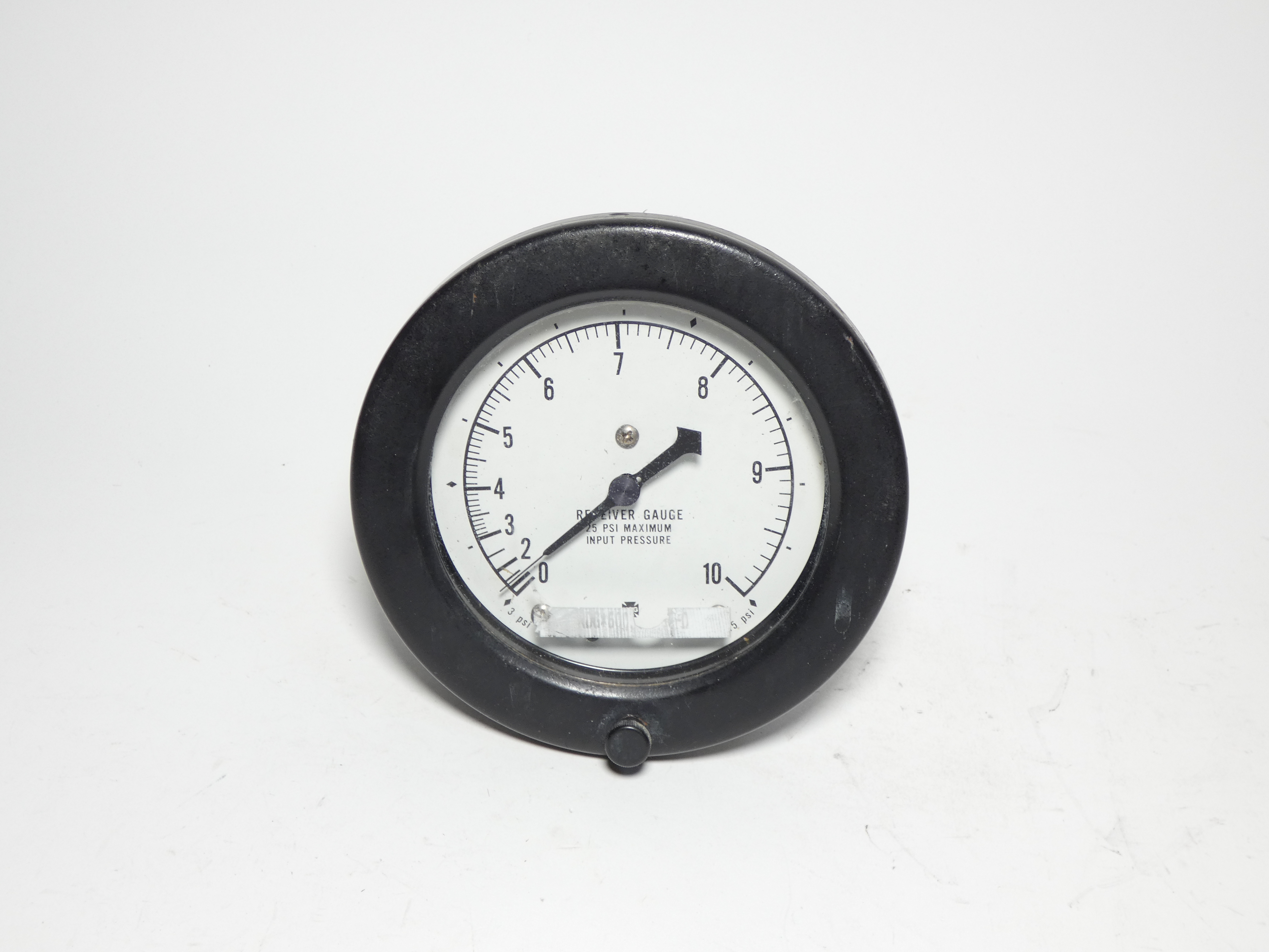 USG 21066 Receiver Pressure Gauge 3-15 PSI 0-10 PSI Back Connection 4.5 ...