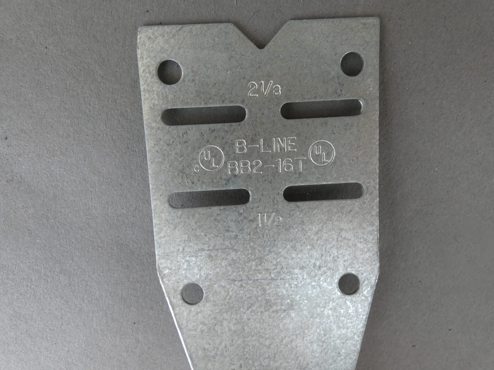 *Lot of 9* Eaton B Line BB2-16T Mounting Bracket, Pre-Galvanized Steel ...