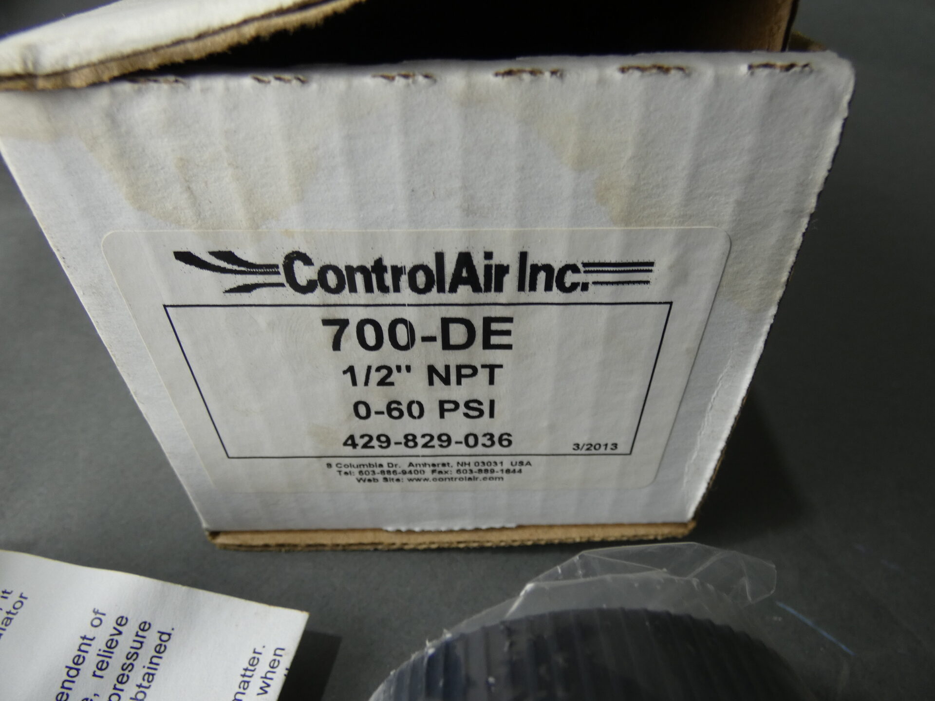 ControlAir 700-DE 1/2″ NPT 0-60PSI Pressure Regulator – GPM Surplus