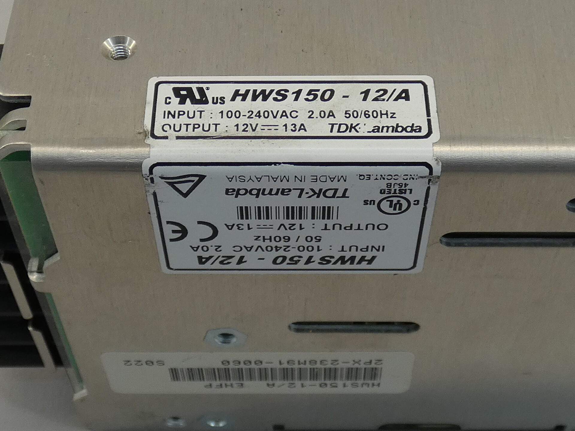 TDK-Lambda HWS150-12A Power Supply 12V 100-240VAC – GPM Surplus