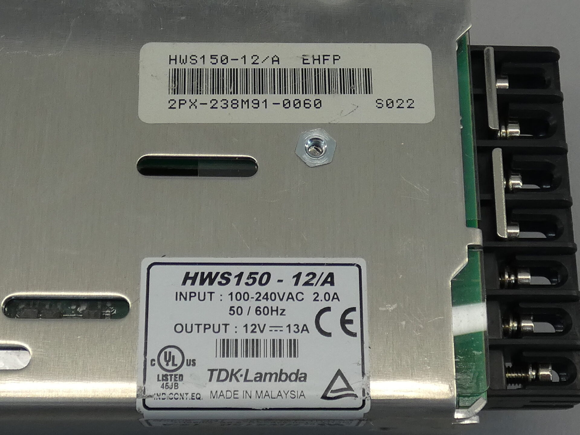 TDK-Lambda HWS150-12A Power Supply 12V 100-240VAC – GPM Surplus