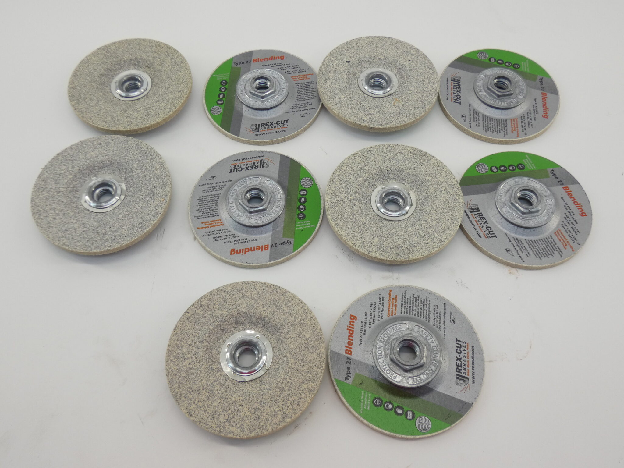 *10-Pack* Rex-Cut 245103 Cotton Type 27 4-1/2″ Grinding Wheels – GPM ...