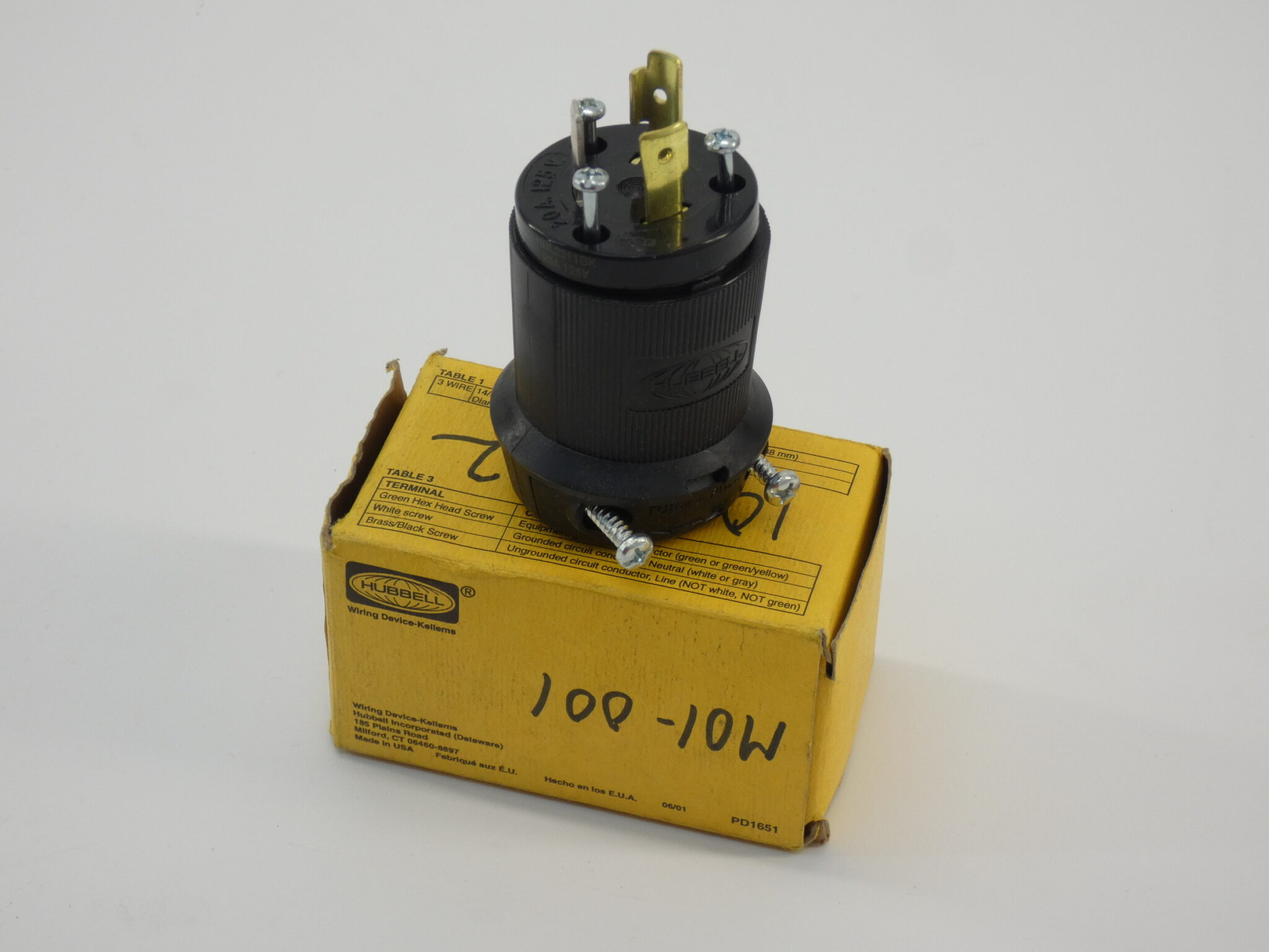 Hubbell HBL2311BK Twist-Lock Plug, 20A, 125V – GPM Surplus