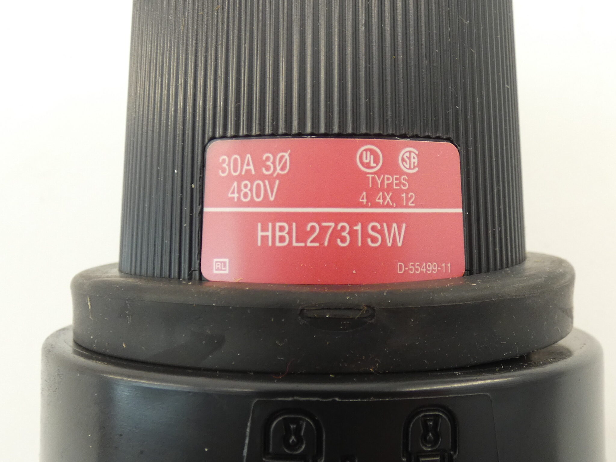 Hubbell HBL2731SW Twist-Lock Plug Watertight Safety-Shroud, 30A, 480V ...