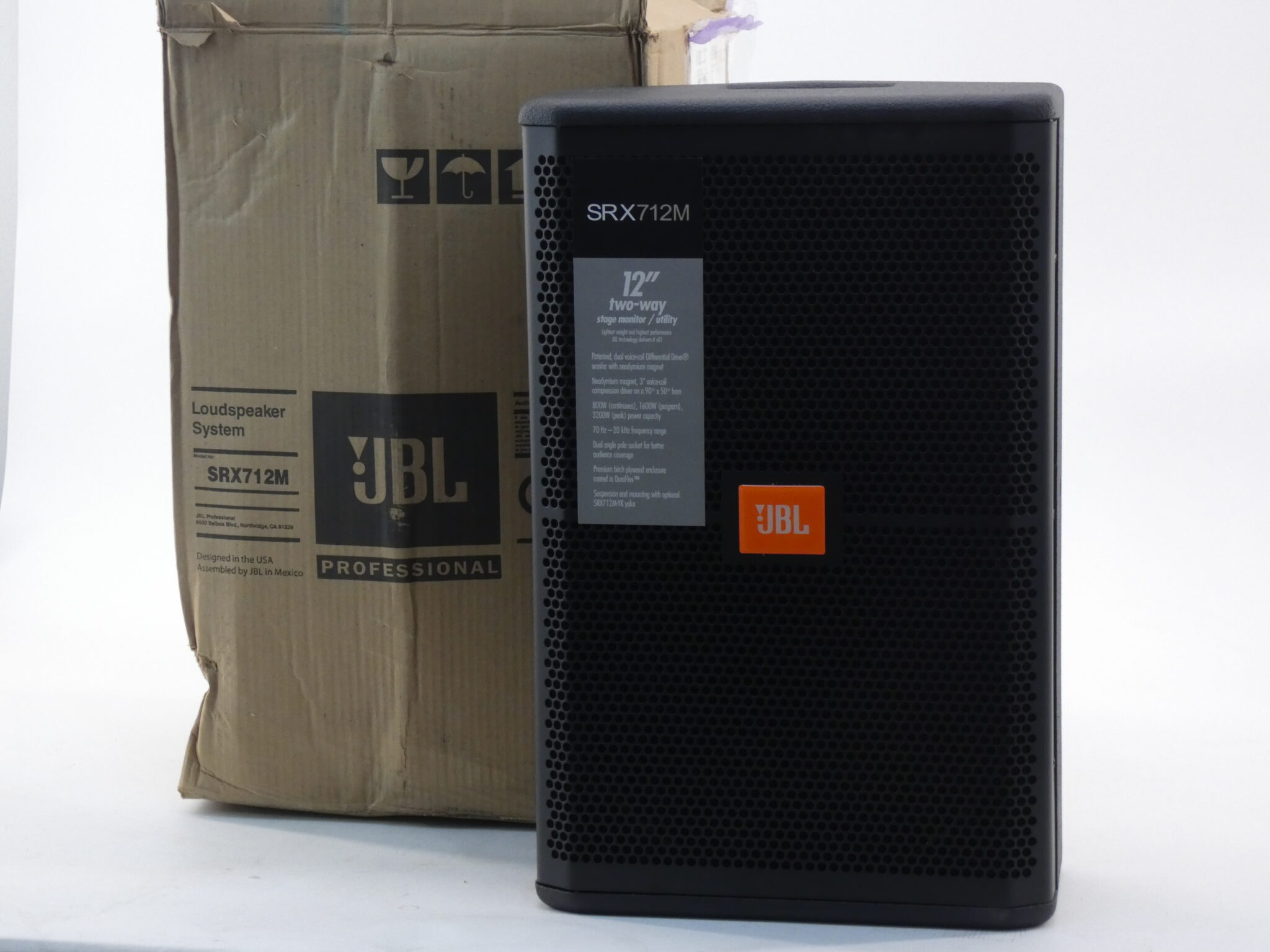 JBL SRX712M 12″ Loud Speaker, No Power Cord – GPM Surplus