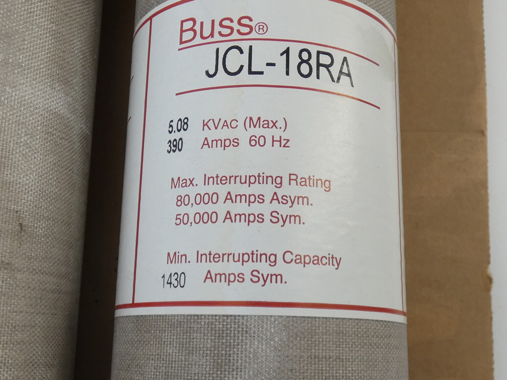 Buss JCL-18RA Medium Volt Motor Fuse, 390A – GPM Surplus