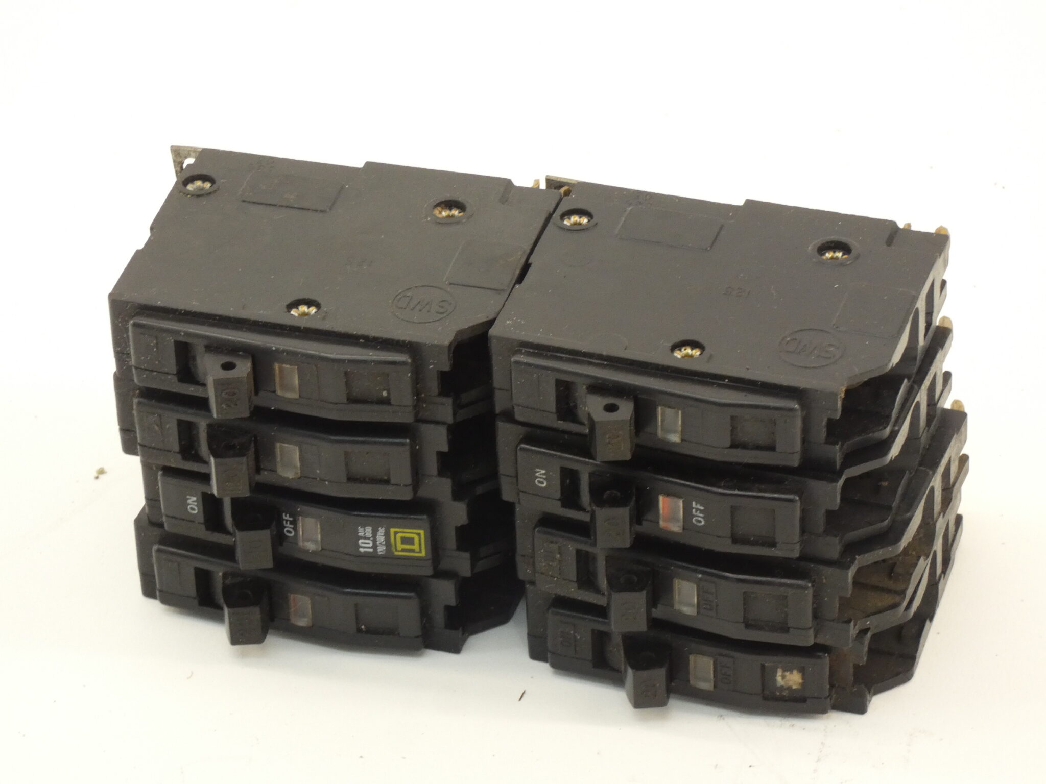 *Lot of 8* Square D QOB 20A Circuit Breakers, 20A, 120/240VAC, 1P – GPM ...