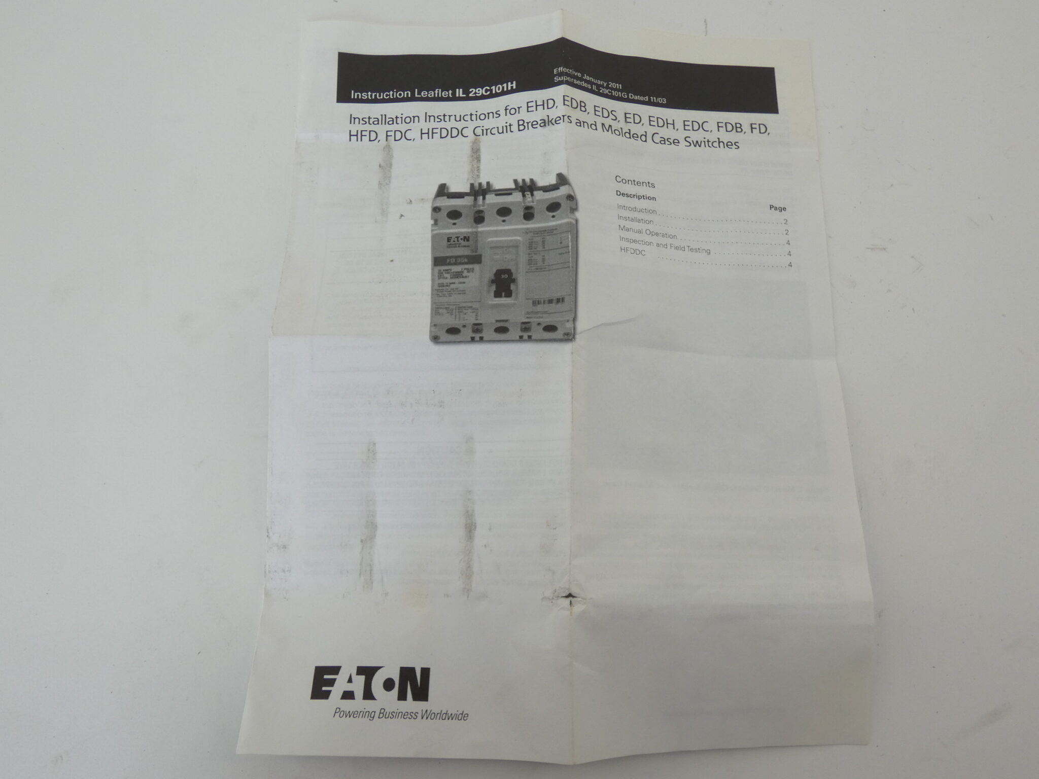 Eaton HFD3060 Industrial Series Circuit Breaker, 60A, 600VAC – GPM Surplus