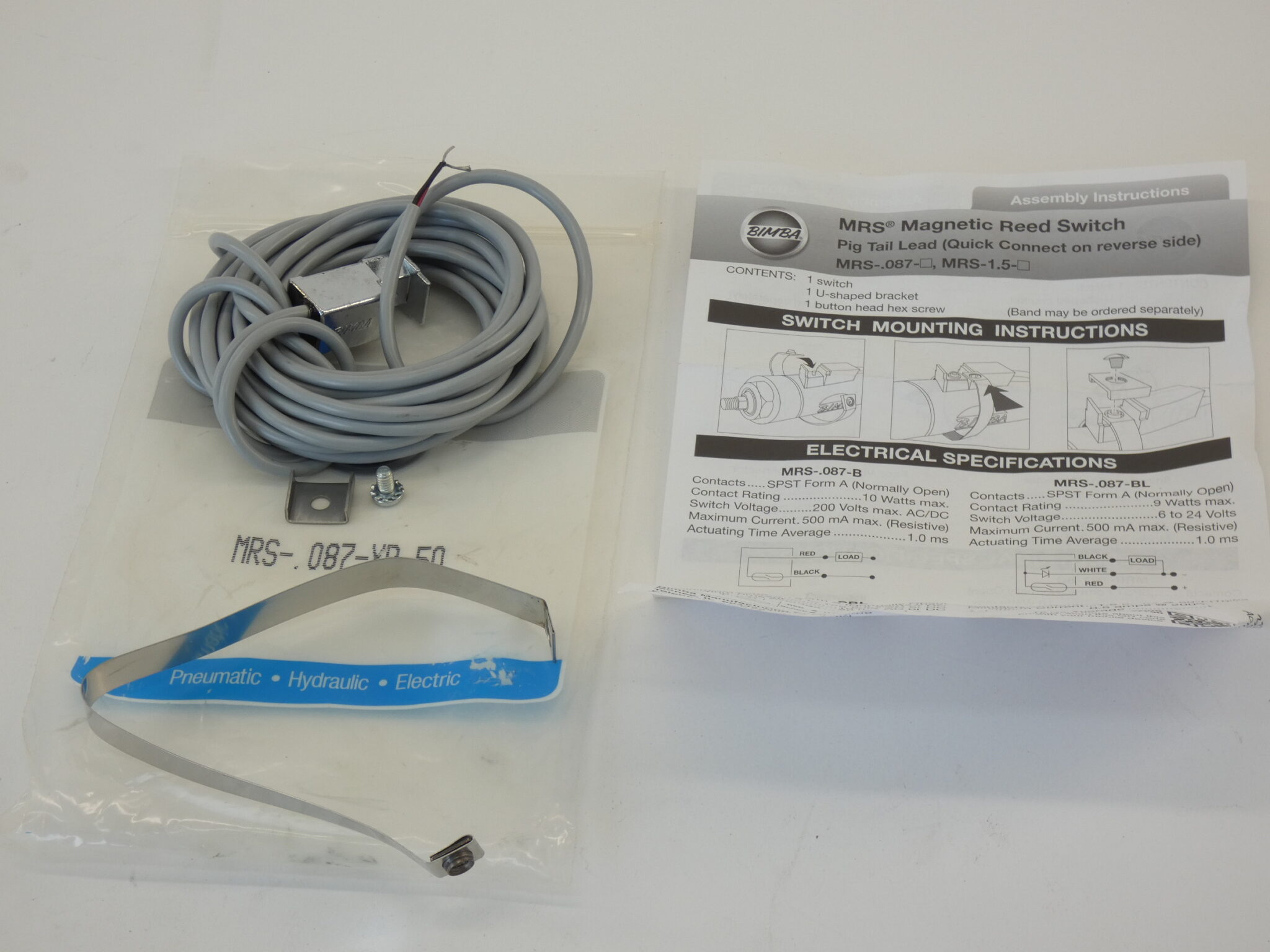 Bimba MRS-.087-XB-50 Magnetic Reed Switch – GPM Surplus