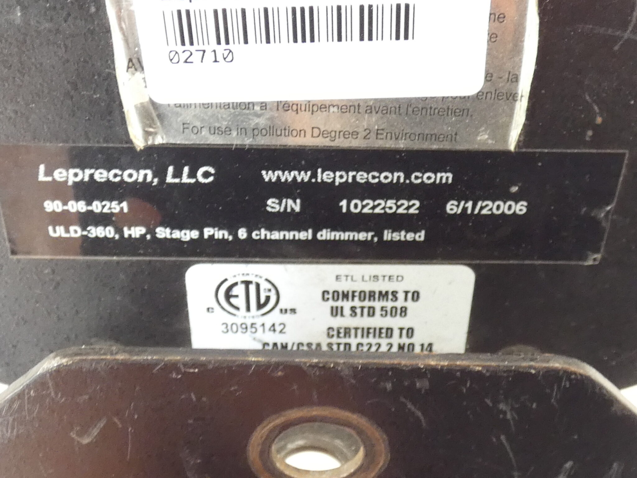 Leprecon ULD-360 6 Channel Dimmer, 90-06-0251 – GPM Surplus