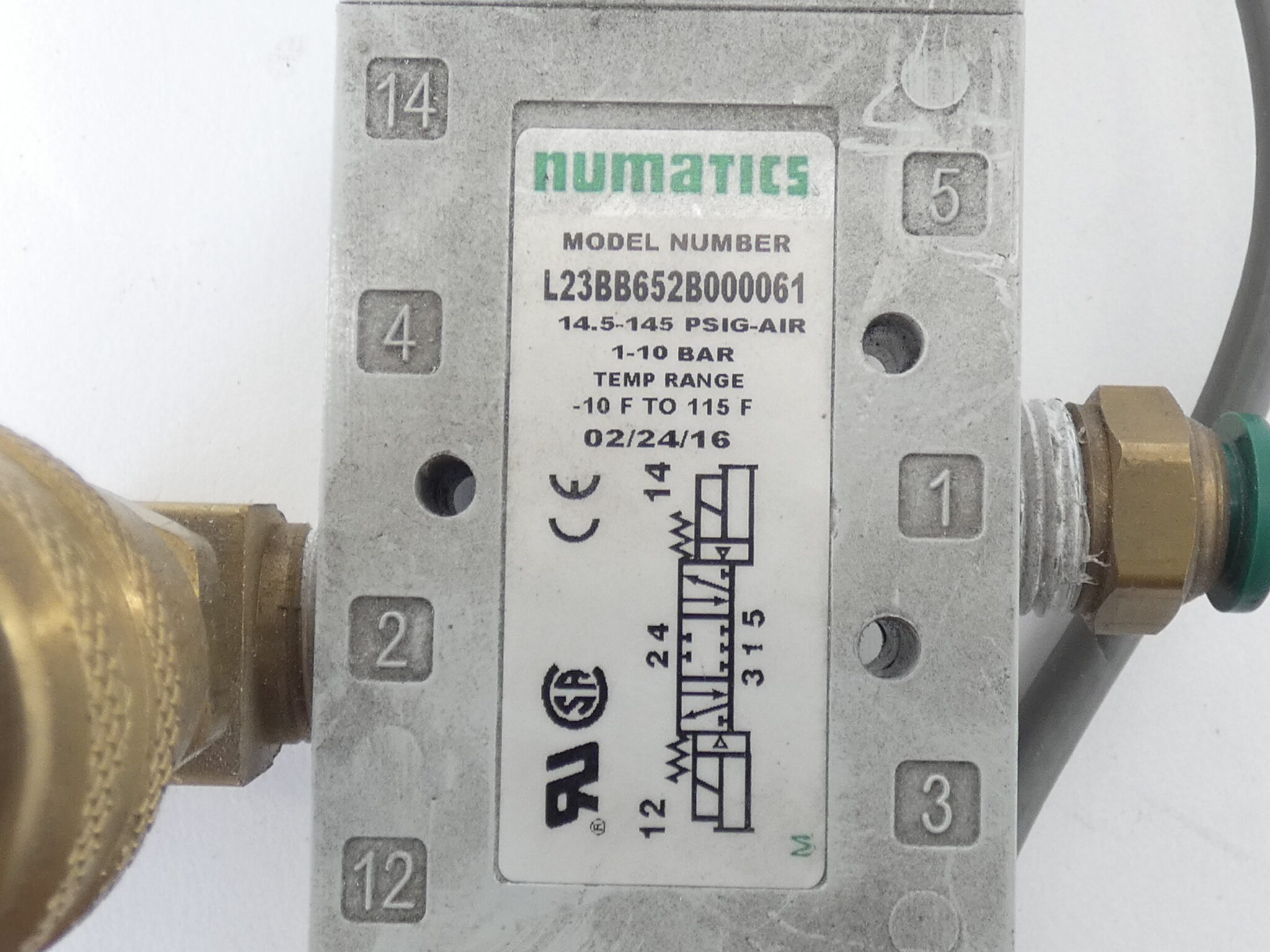 ASCO Numatics L23BB652B000061 Solenoid Valve, 14.5-145 PSIG, 1-10 BAR ...