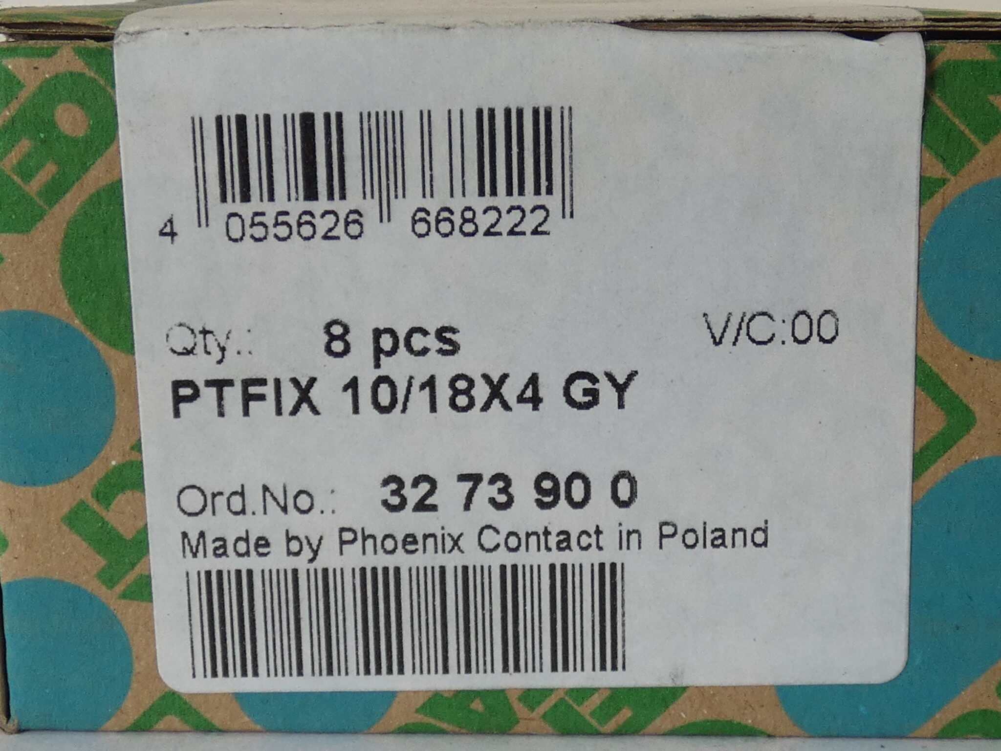 *Lot of 8* Phoenix Contact PTFIX 10/18X4 GY Distribution Blocks, 600V ...
