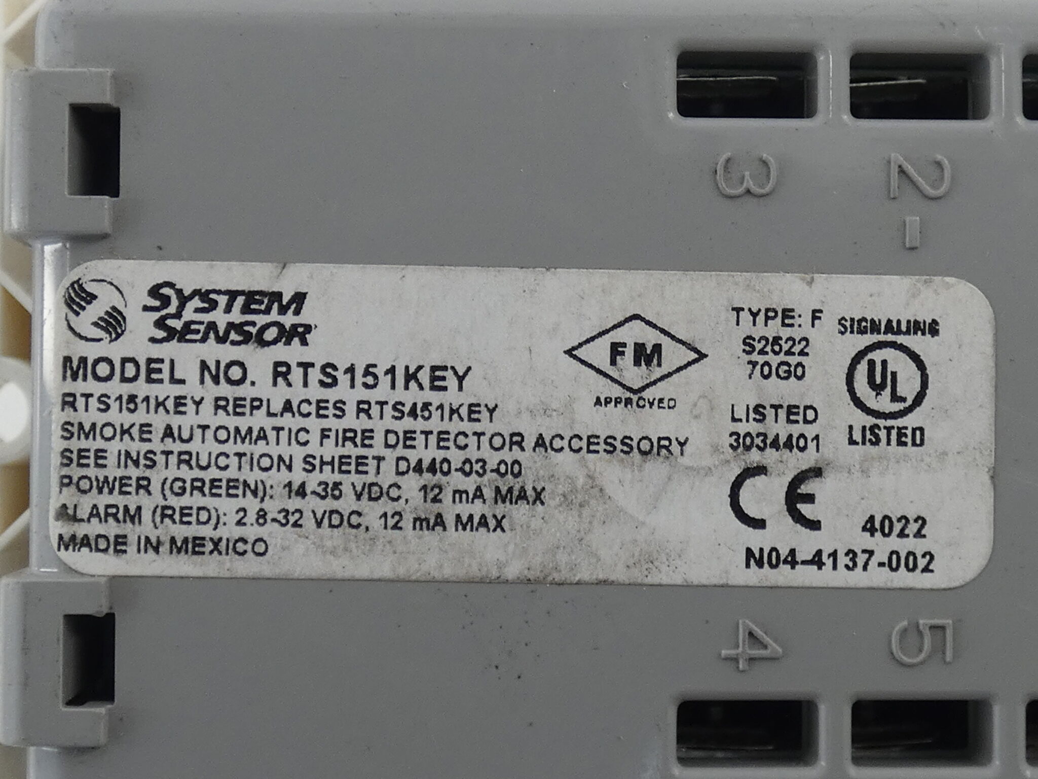 System Sensor RTS151KEY Fire Alarm Test, No keys – GPM Surplus